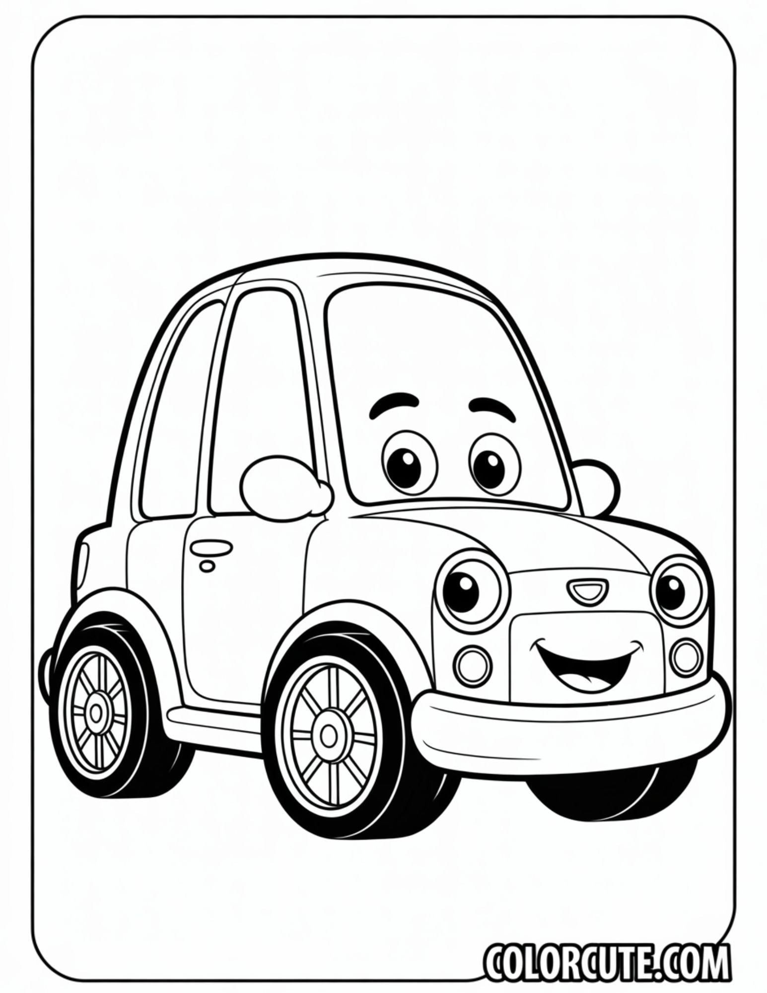 Disney Car Coloring Pages | Free PDF Printables – Color Cute - Free ...