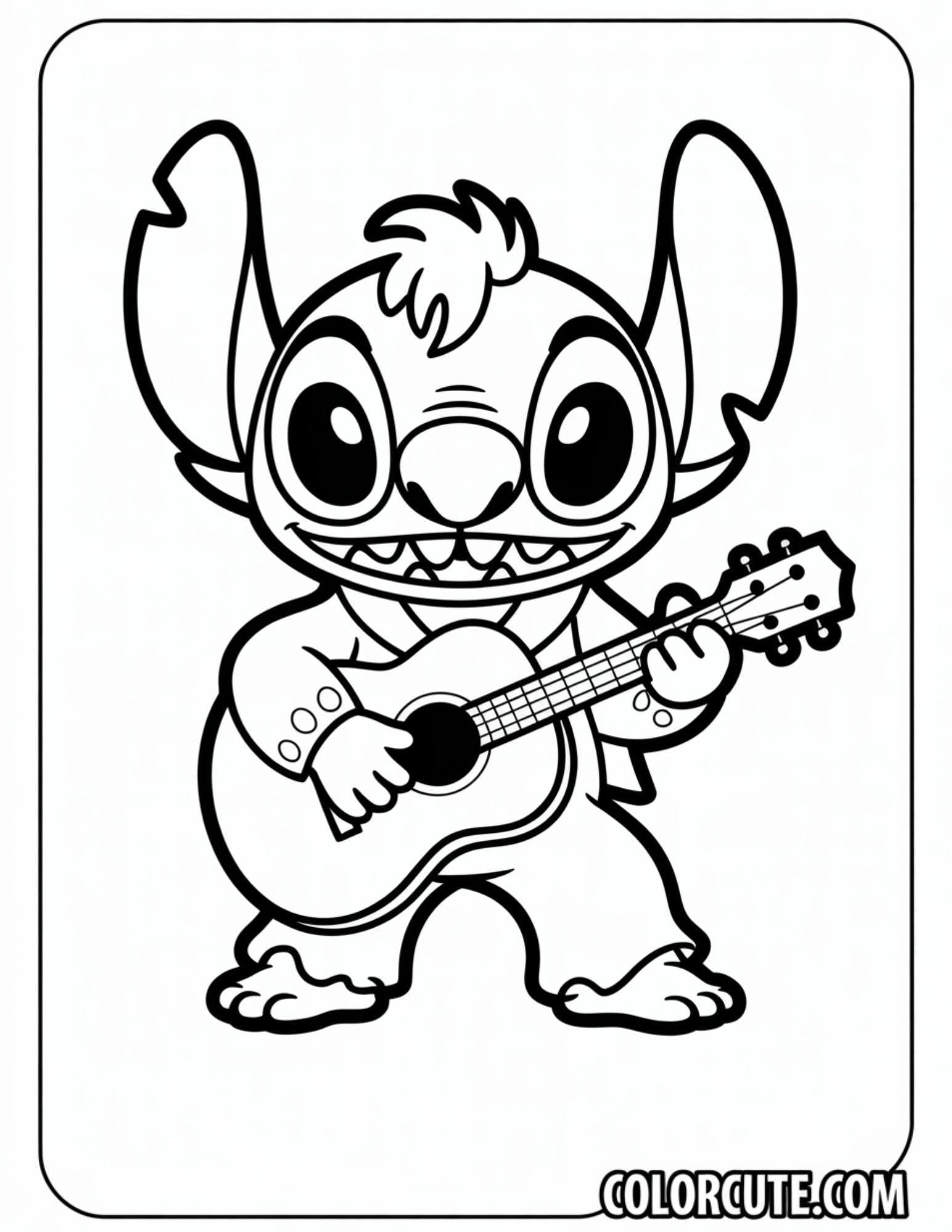 Elvis Stitch Coloring Page | Free PDF Printables – Color Cute - Free ...