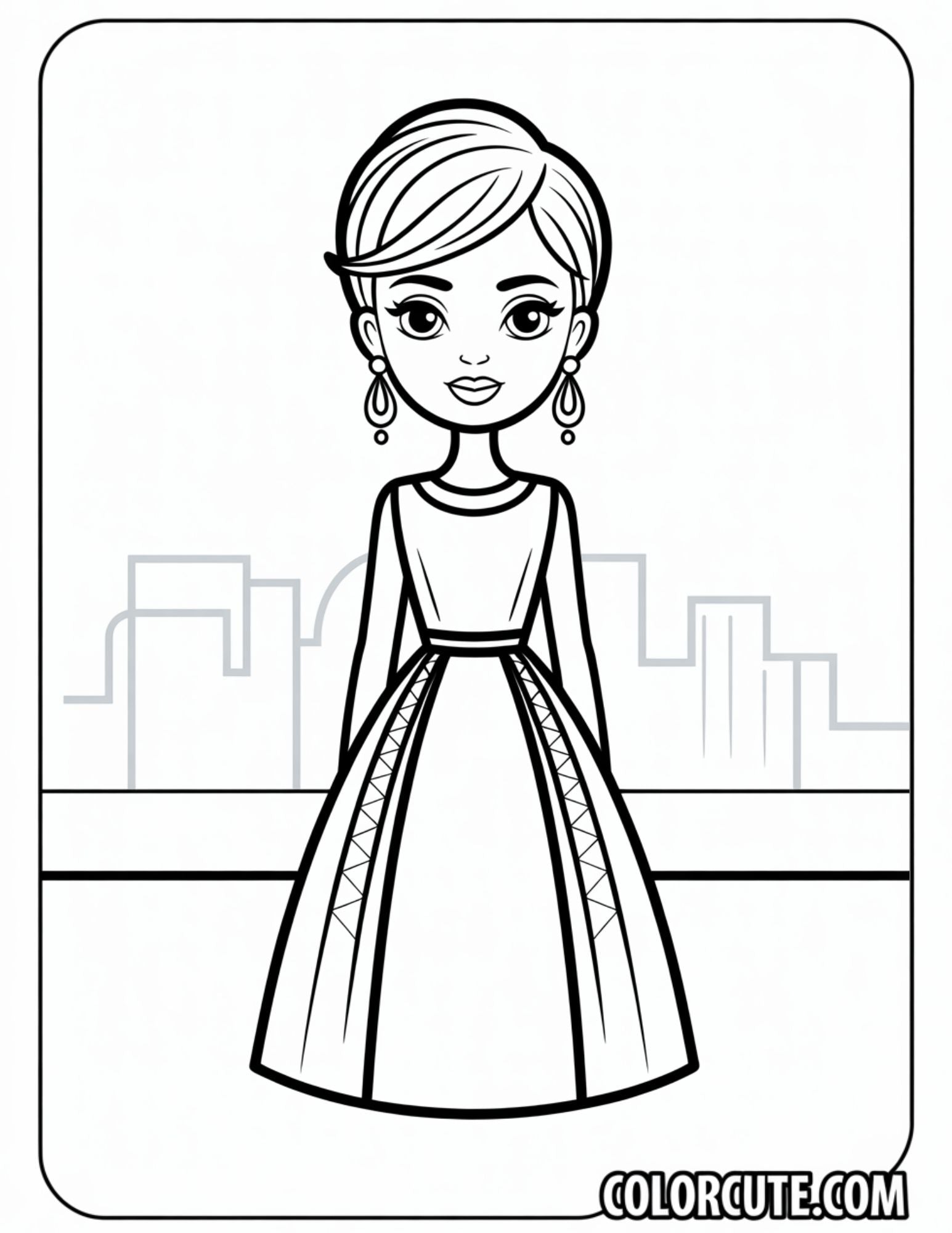 24+ Free Fashion Girl Coloring Pages - Style & Design PDF Printables ...