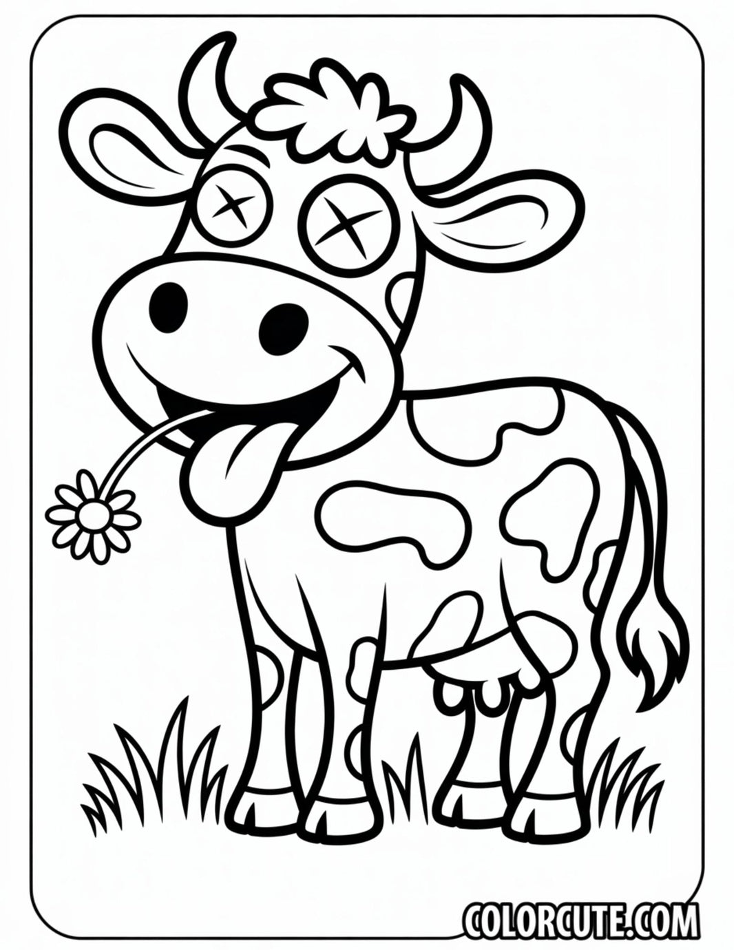 21+ Free Cow Coloring Pages - Farm Animal PDF Printables – Color Cute ...