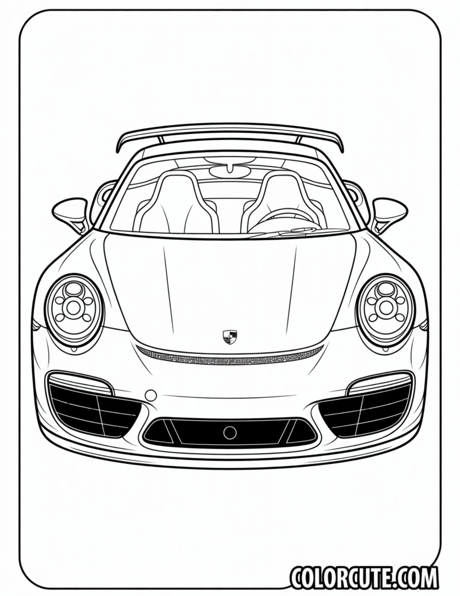 25+ Free Porsche Coloring Pages - Luxury Sports Car PDF Printables ...