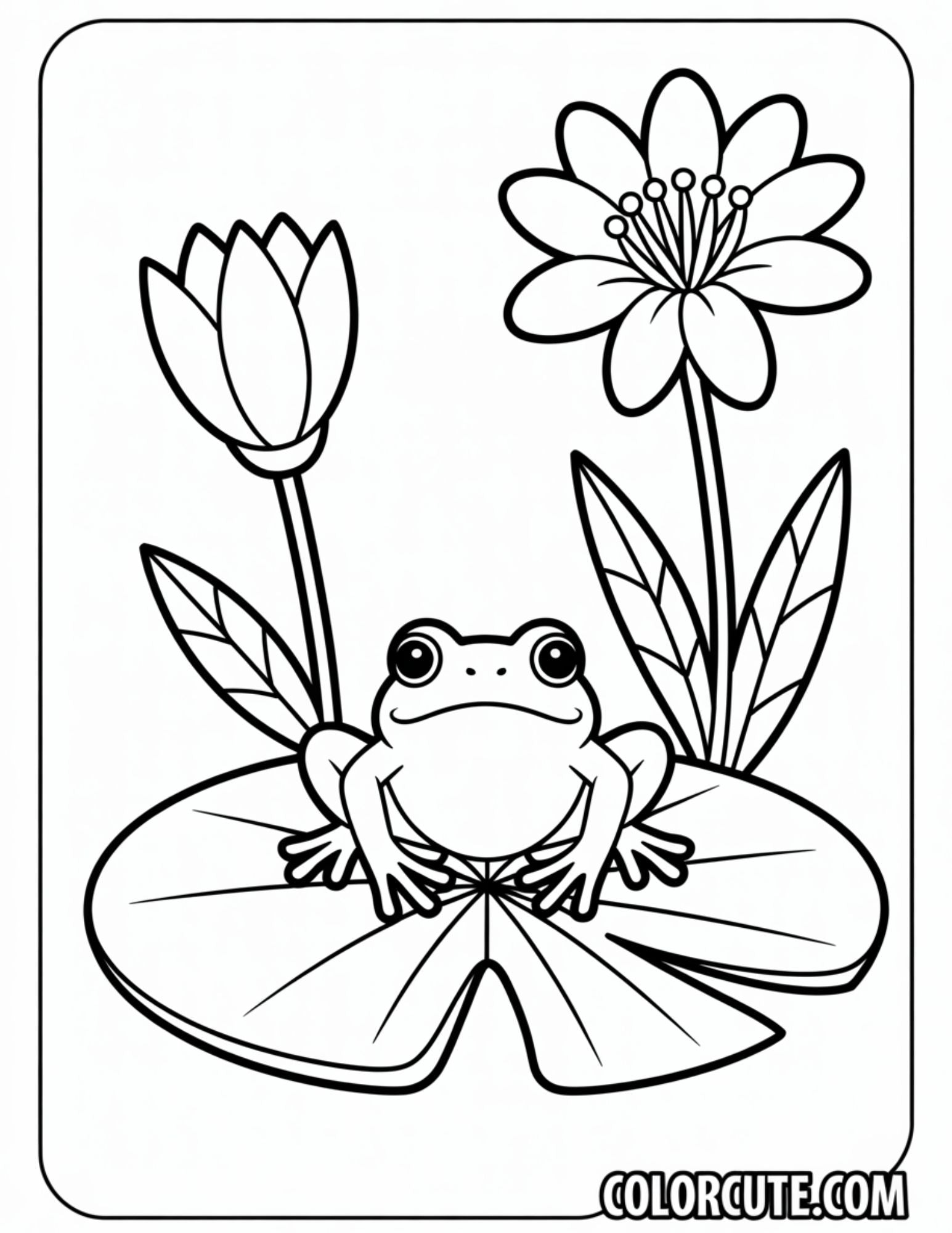 25+ Free Frog Coloring Pages - PDF Printables – Color Cute - Free ...