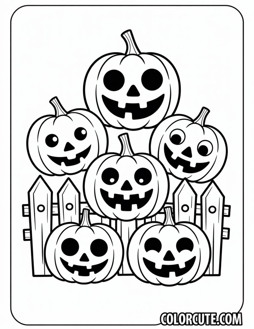 Five Little Pumpkins Coloring Page | Free PDF Printables – Color Cute ...