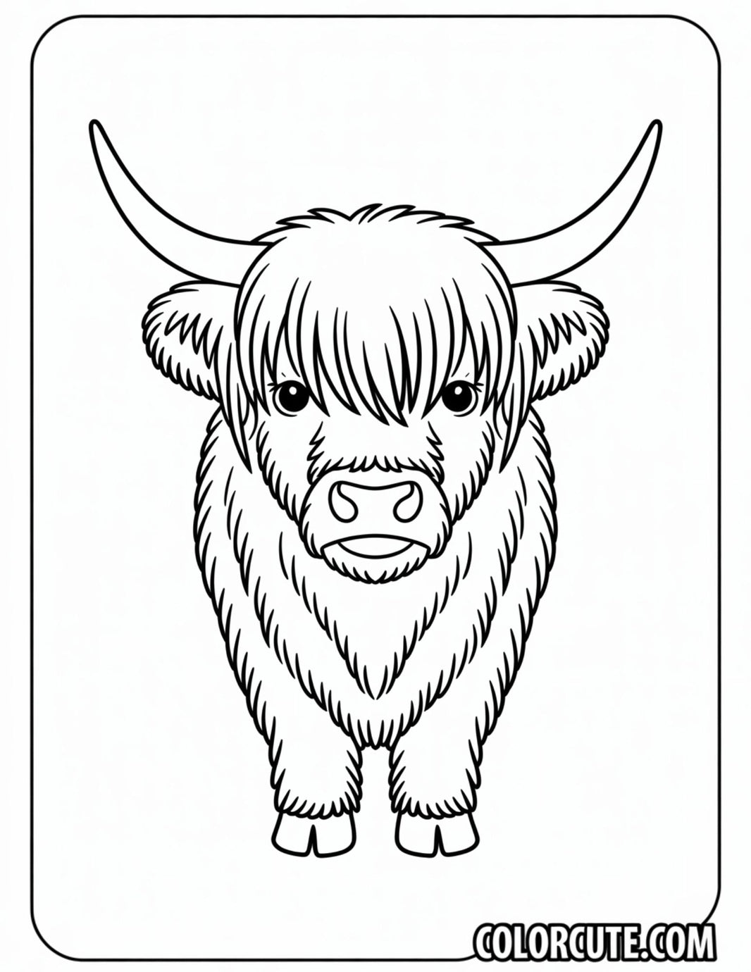 16+ Free Highland Cow Coloring Pages - Farm Animal PDF Printables ...