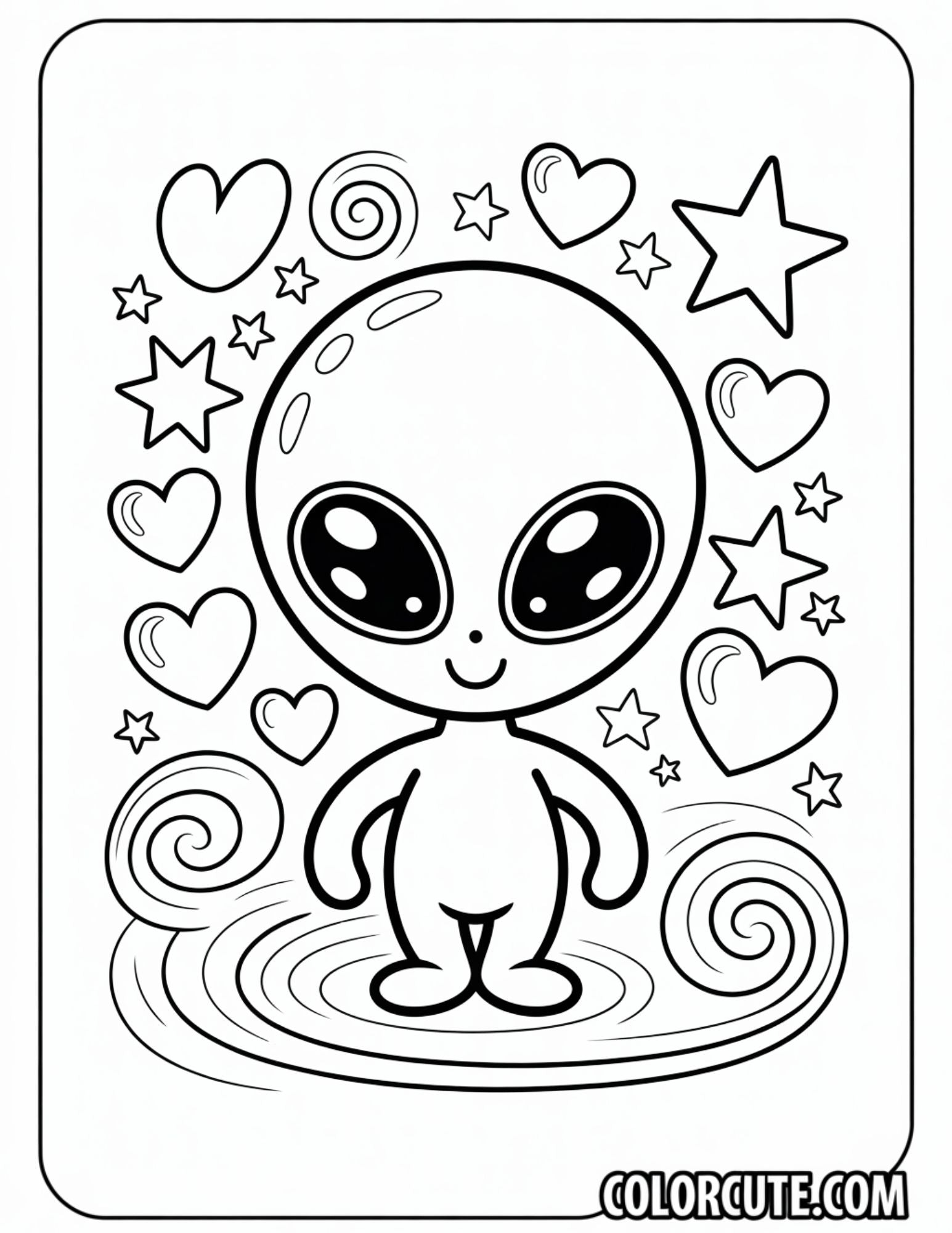 Lisa Frank Alien Coloring Pages Free PDF Printables – Color Cute - Free ...