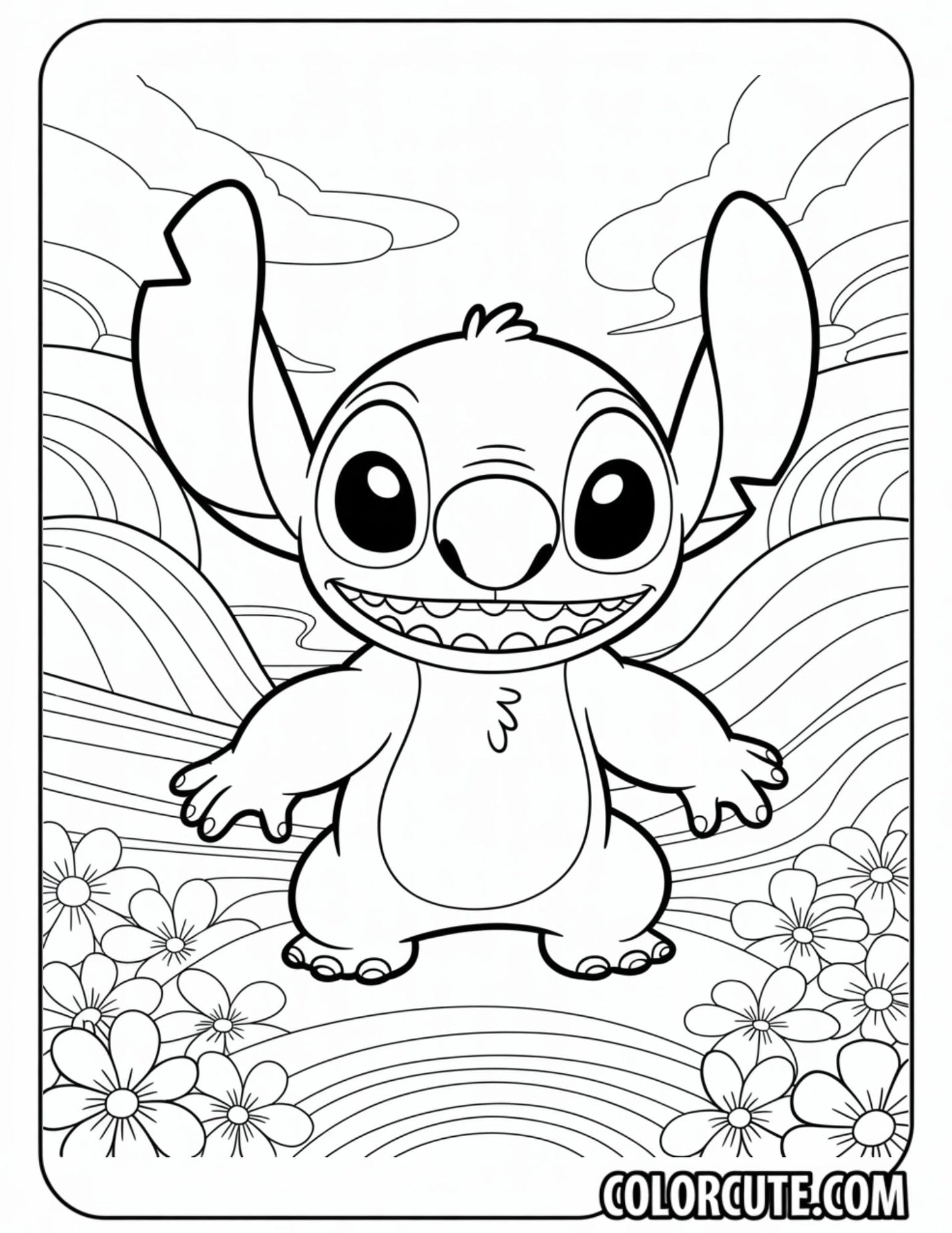 Detailed Stitch Coloring Pages | Free PDF Printables – Color Cute ...