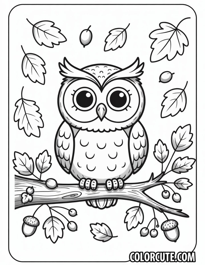 Fall Coloring Page Free – Color Cute - Free Coloring Pages