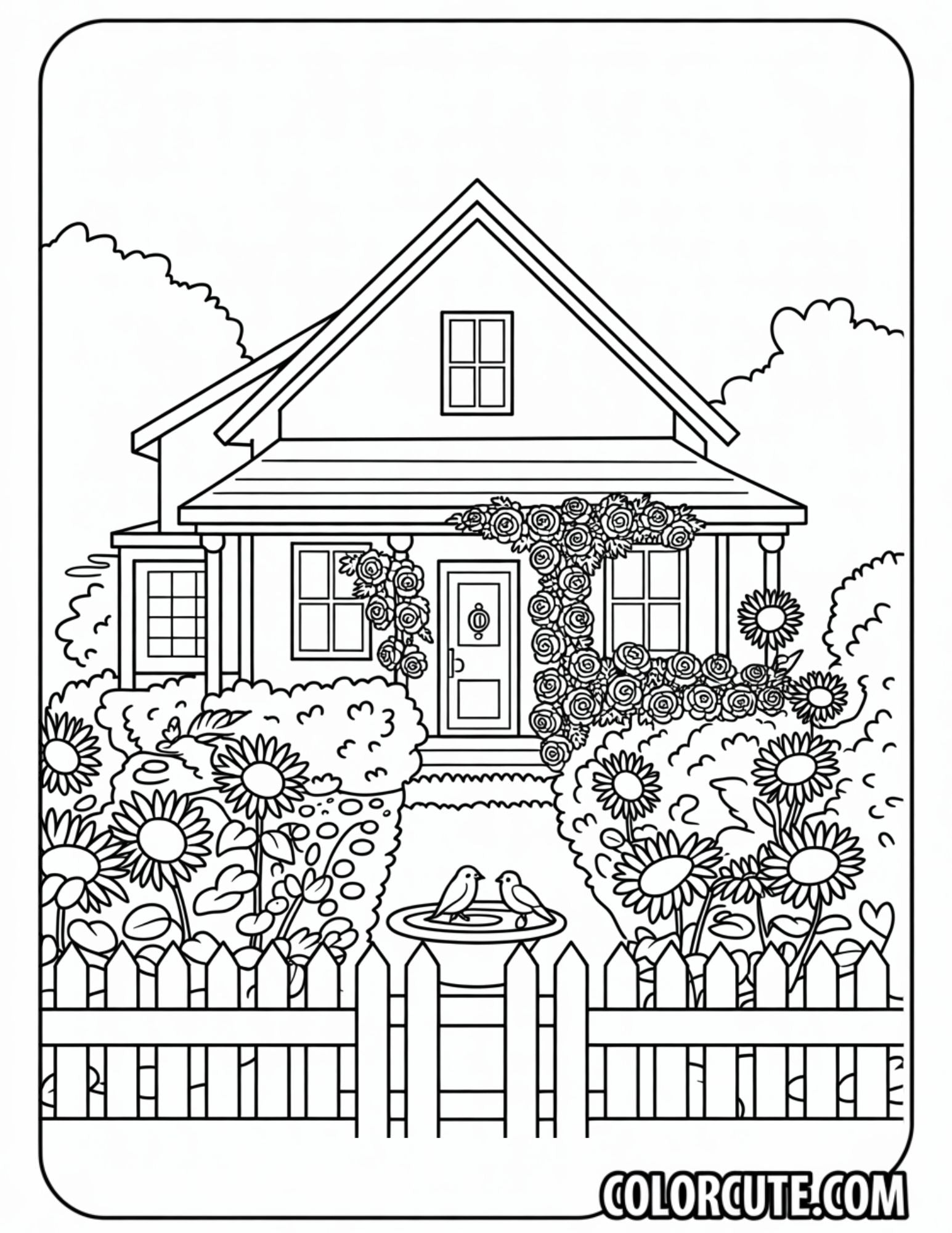 Garden House Coloring Pages Coloring Pages