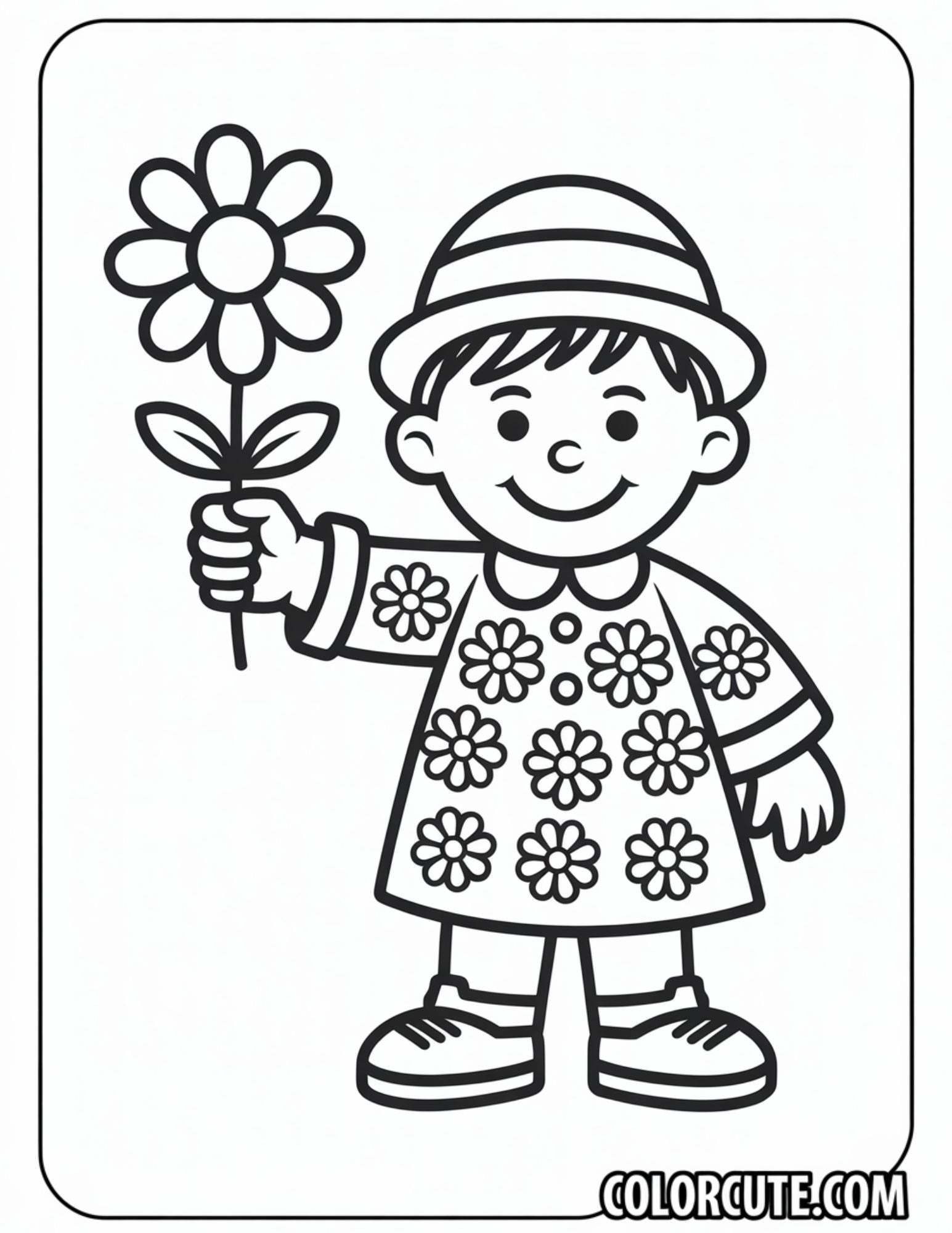 Kindergarten Spring Coloring Pages Free PDF Printables – Color Cute ...