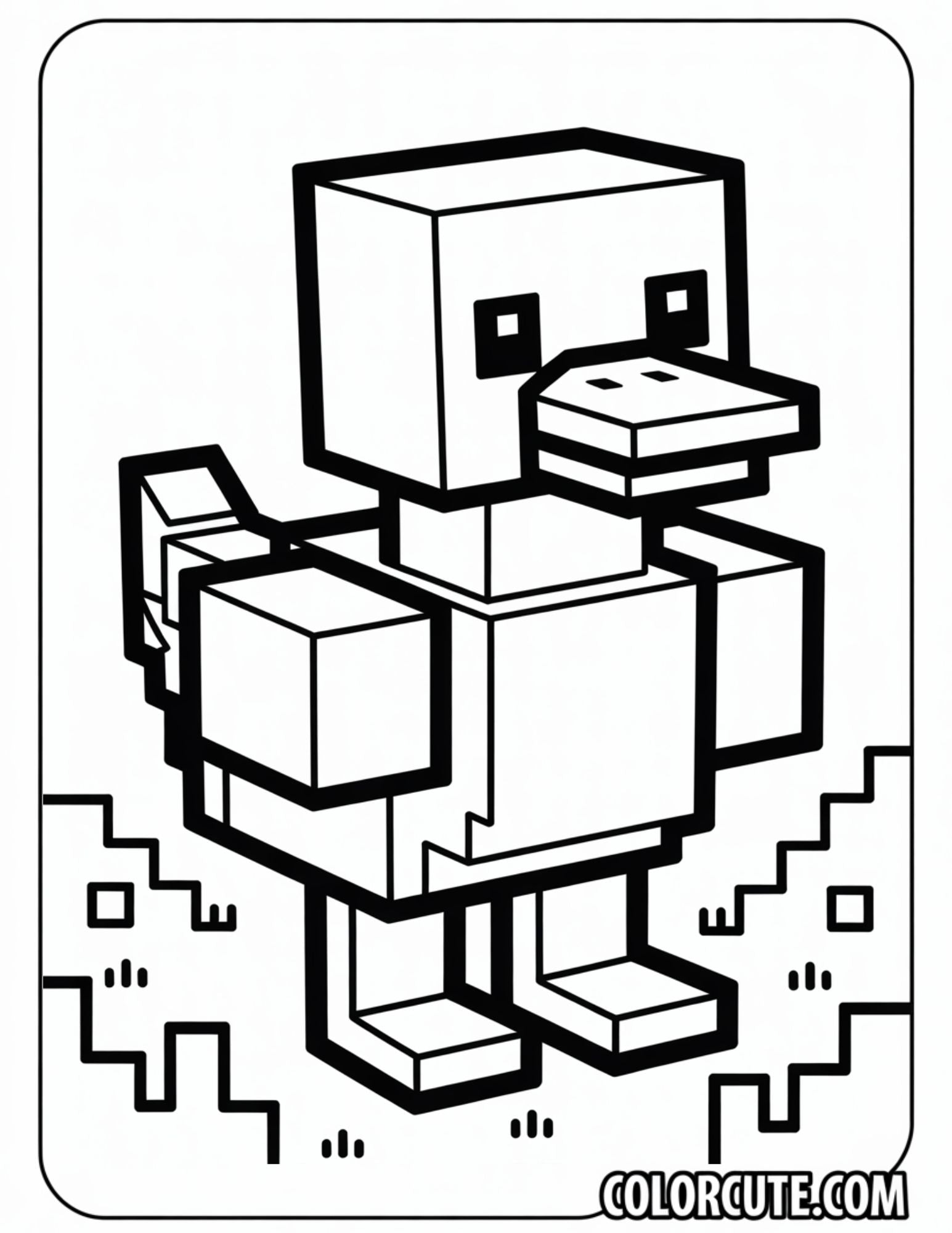 25+ Duck Coloring Pages Free- Water Bird PDF Printables – Color Cute ...