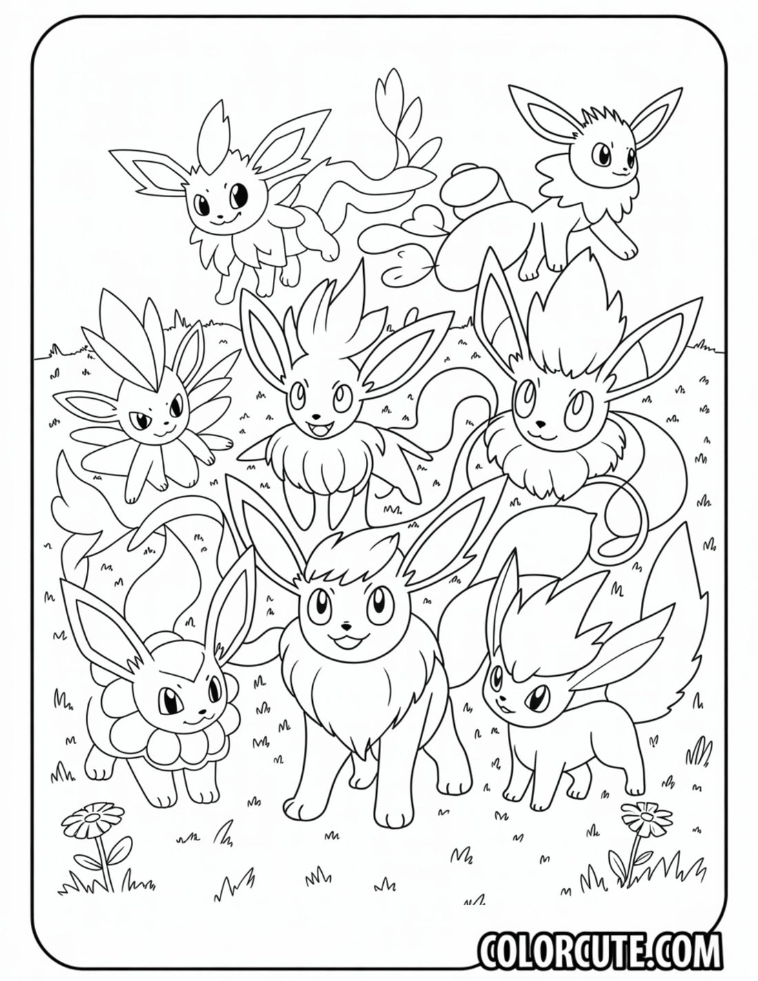 Pokémon Battle Coloring Pages | Free PDF Printables – Color Cute - Free ...