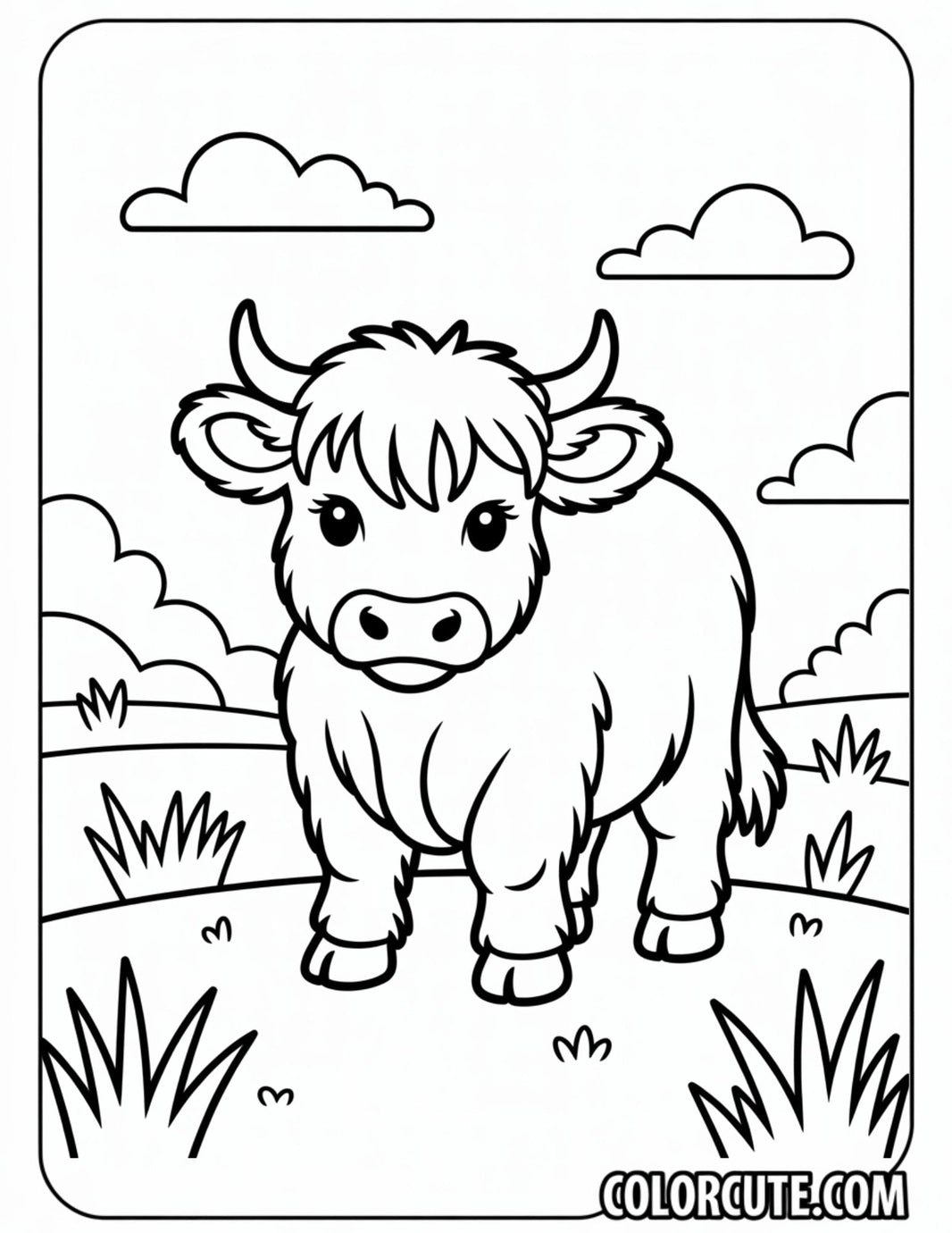 16+ Free Highland Cow Coloring Pages - Farm Animal PDF Printables ...