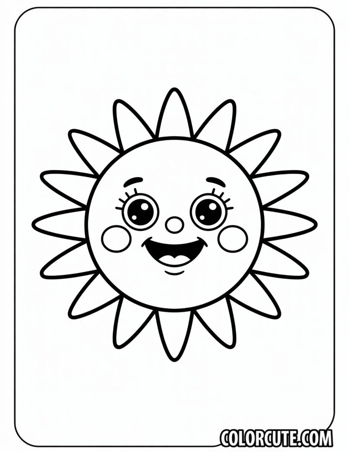 40+ Sun Coloring Pages Free - Summer PDF Downloads – Color Cute - Free ...