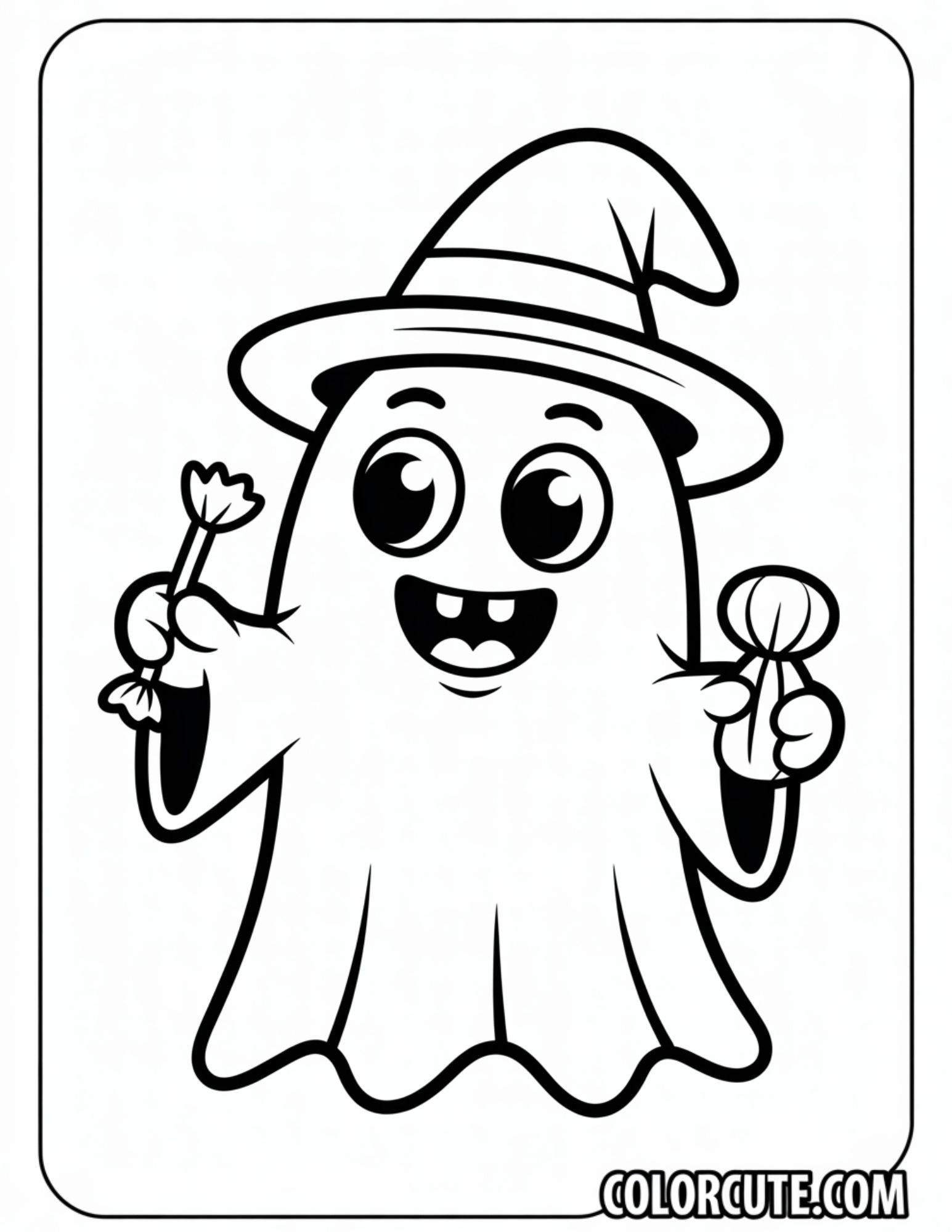 Simple Halloween Coloring Pages | Free PDF Printables – Color Cute ...