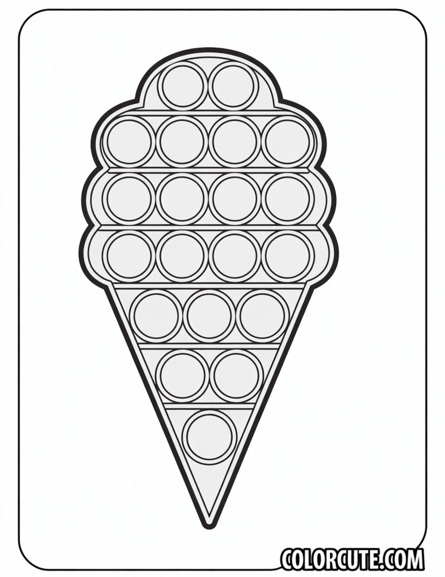 Ice Cream Pop It Coloring Page | Free PDF Printables – Color Cute ...