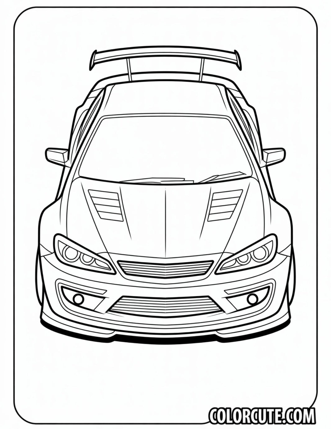40+ Free Car Coloring Pages For Adults – Luxury, Sports & Classic PDF ...