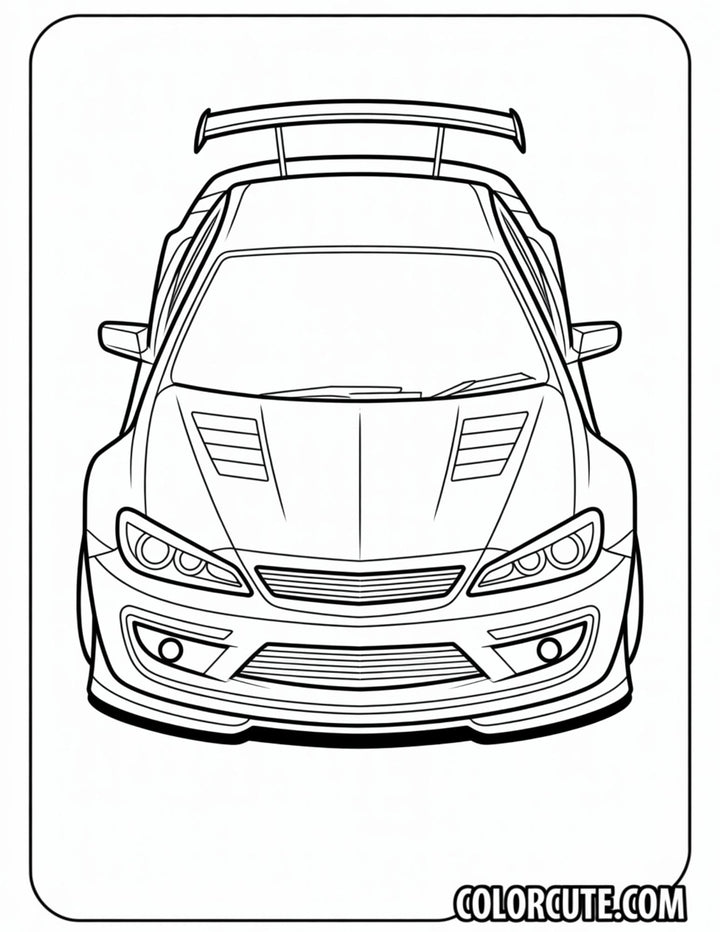 40+ Free Car Coloring Pages For Adults – Luxury, Sports & Classic PDF ...