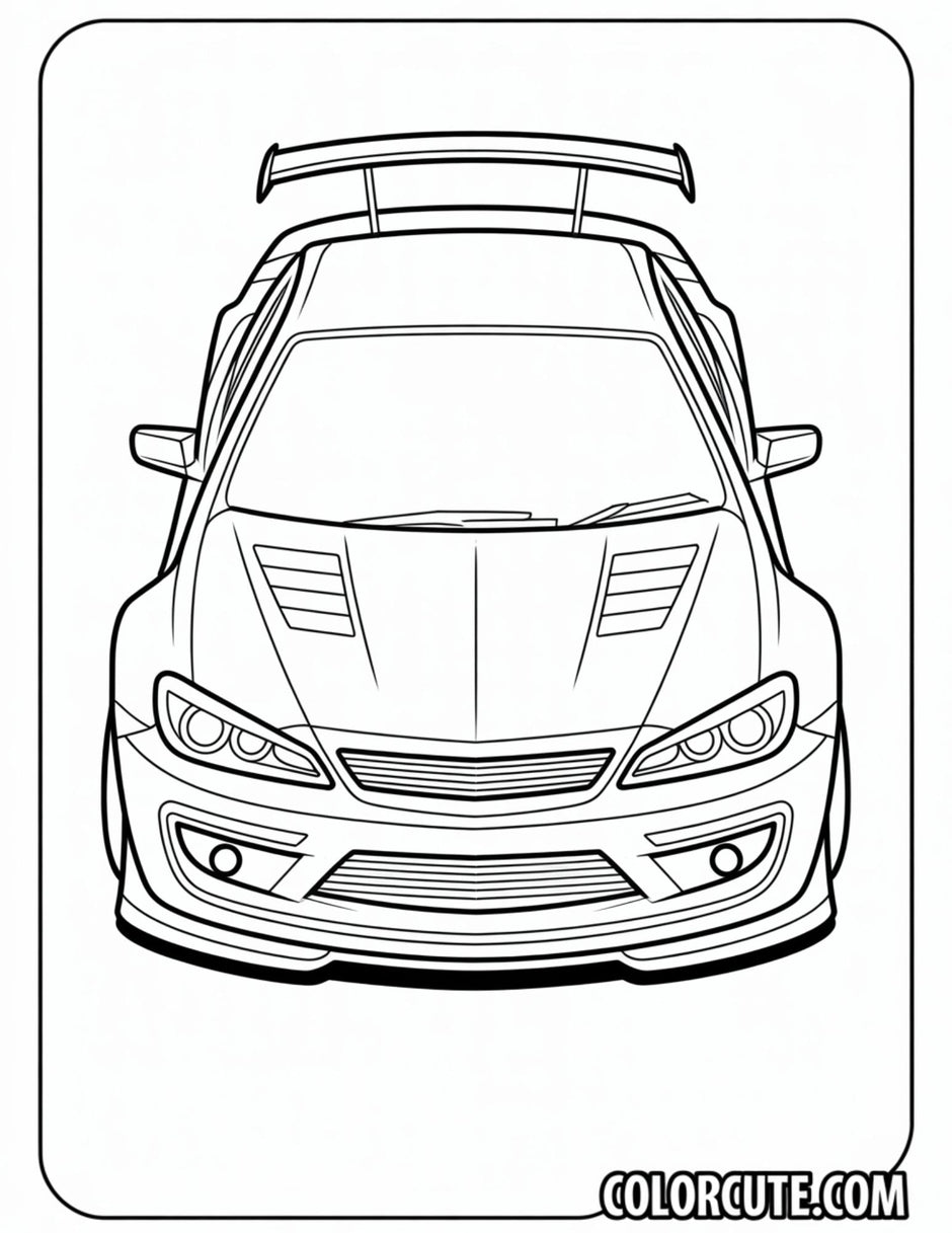 40+ Free Car Coloring Pages For Adults – Luxury, Sports & Classic PDF ...