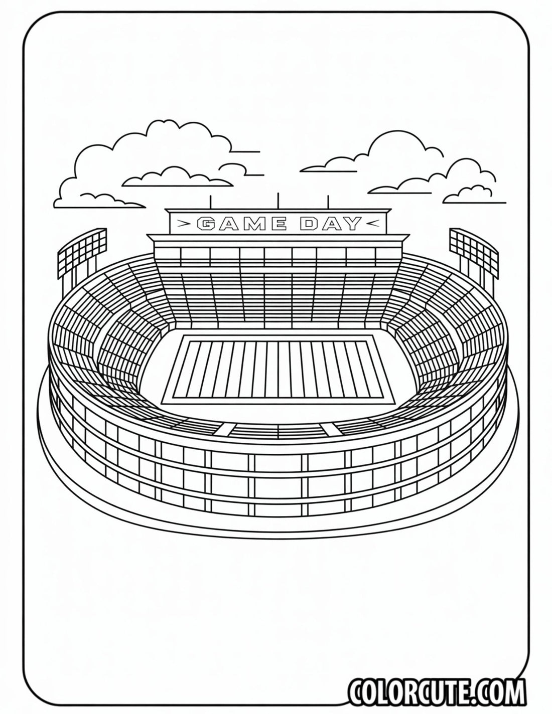 NFL Stadium Coloring Pages | Free PDF Printables – Color Cute - Free ...