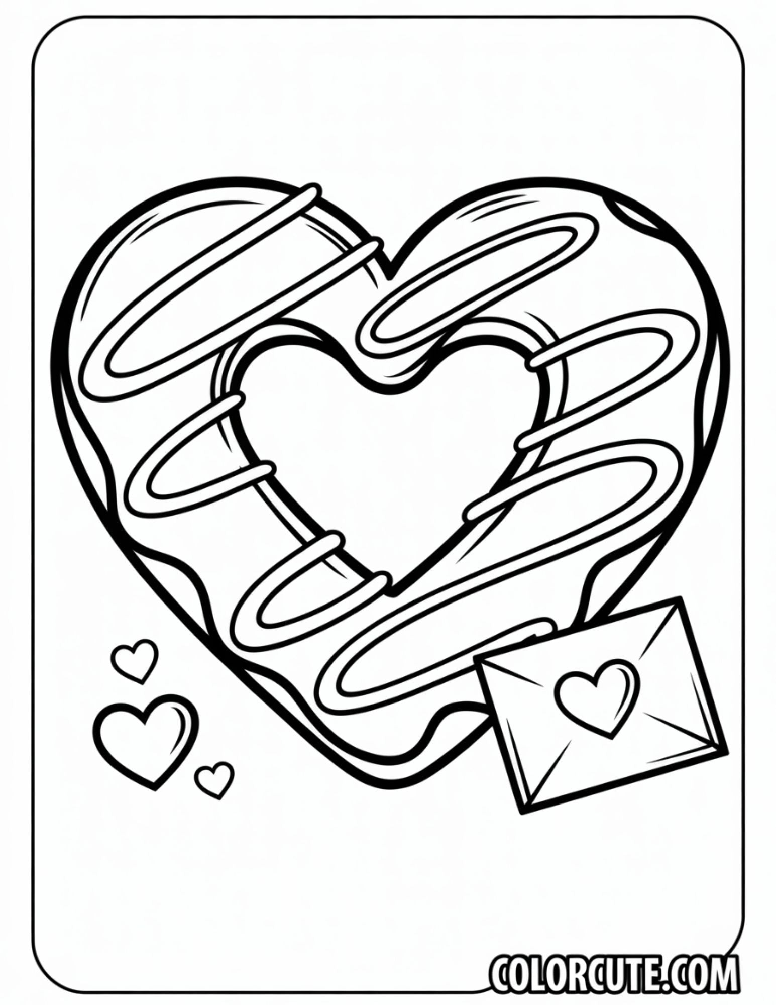 Heart Donut Coloring Pages Free Printable – Color Cute - Free Coloring ...