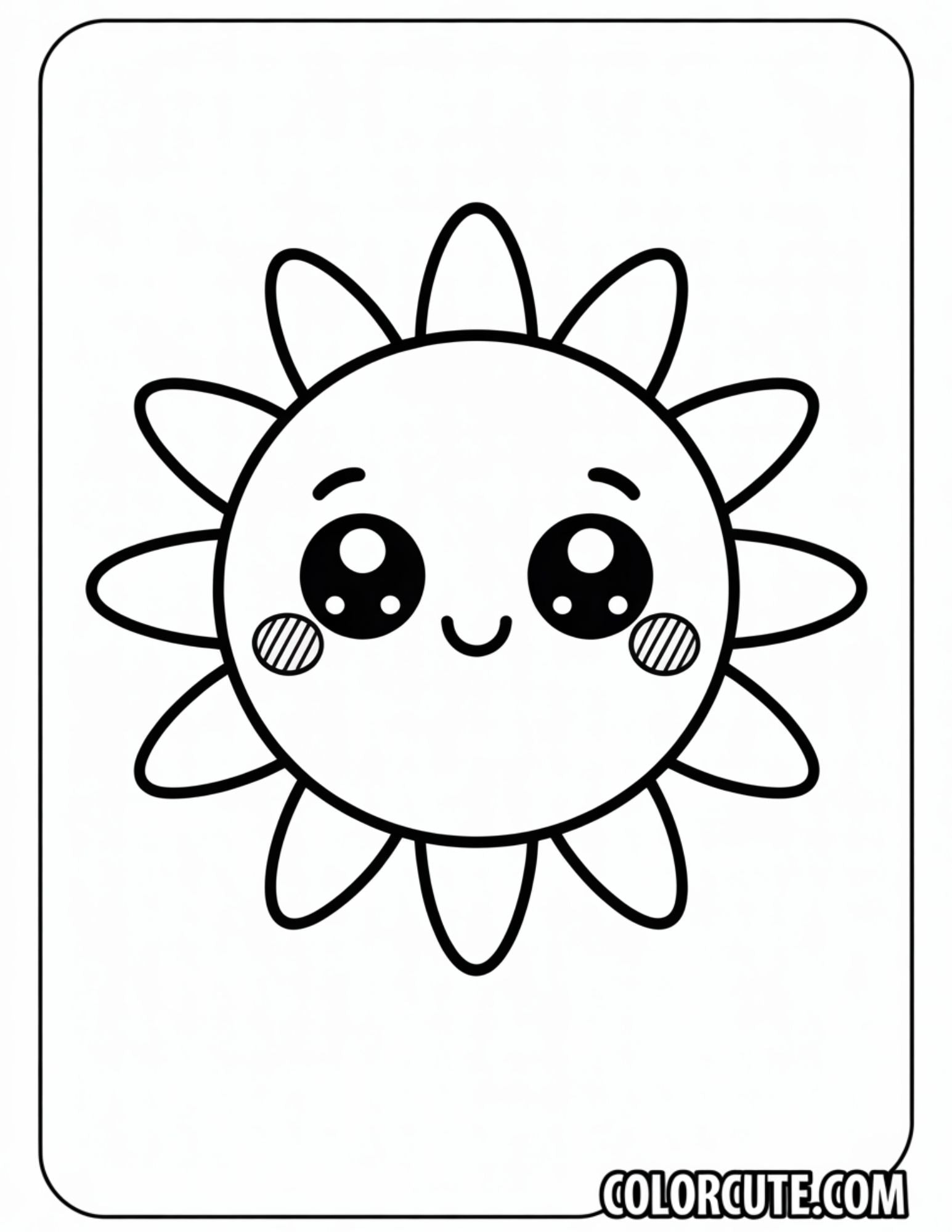 40+ Sun Coloring Pages Free - Summer PDF Downloads – Color Cute - Free ...
