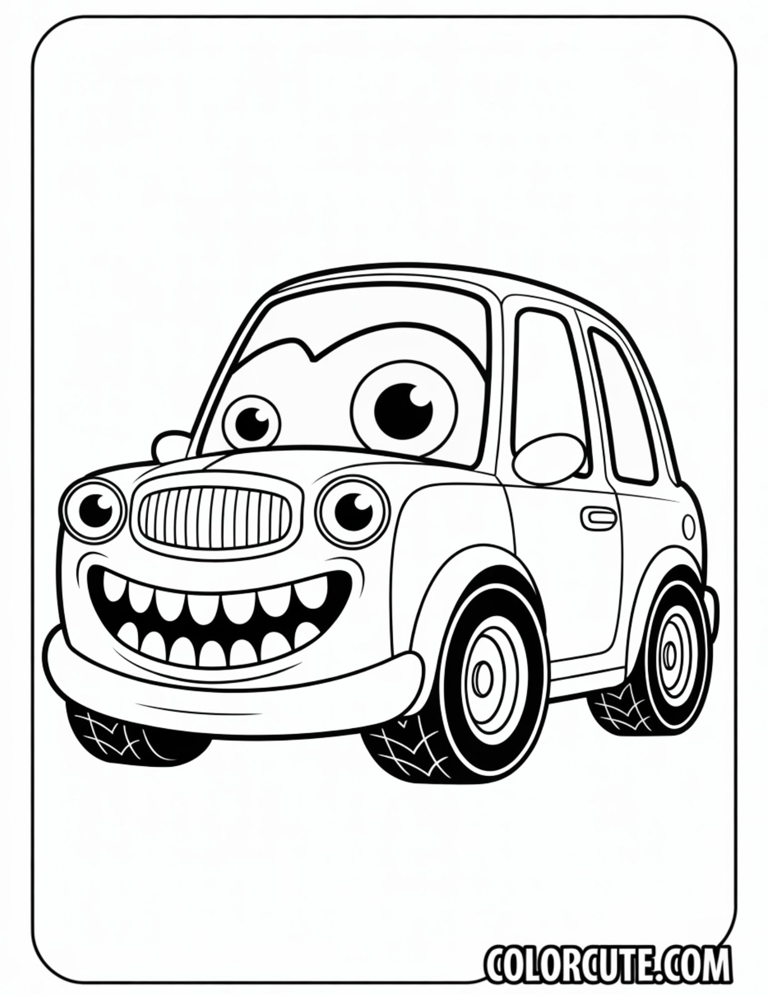 Monster Car Coloring Pages | Free PDF Printables – Color Cute - Free ...