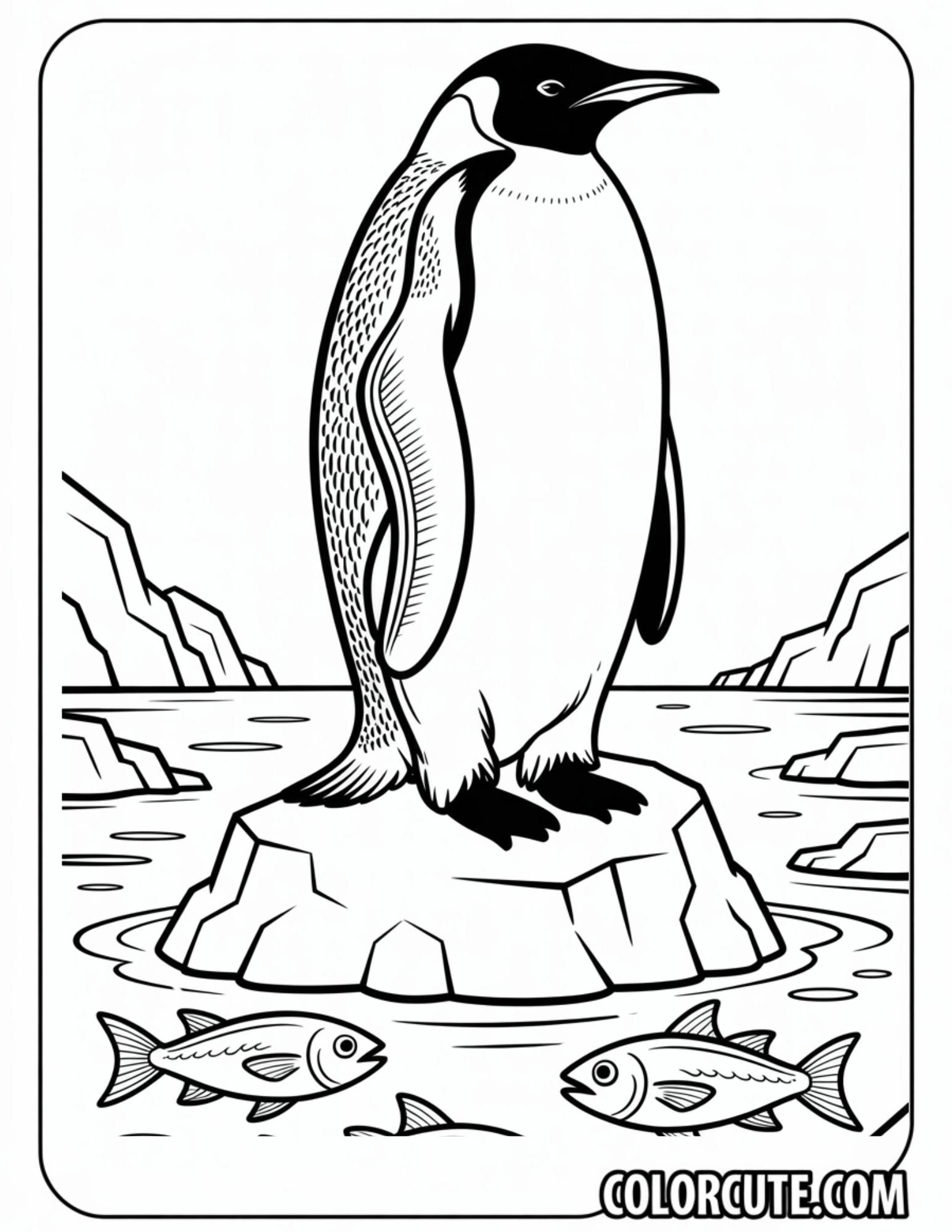 Adult Penguin Coloring Page | Free PDF Printables – Color Cute - Free ...