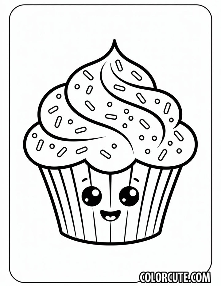29+ Free Cupcake Coloring Pages - Sweet Treats PDF Printables – Color ...