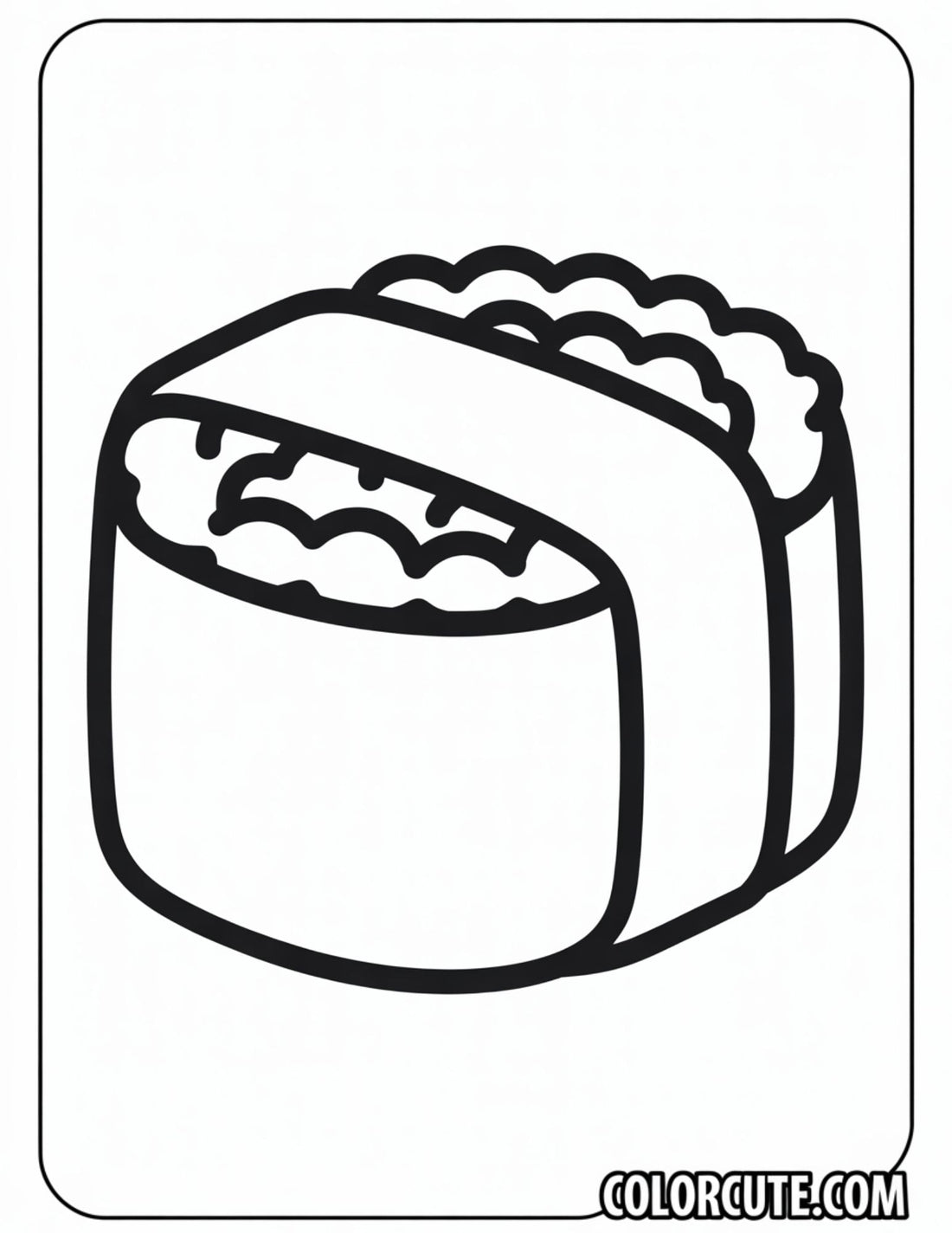 Sushi Coloring Page | Free PDF Printables – Color Cute - Free Coloring ...