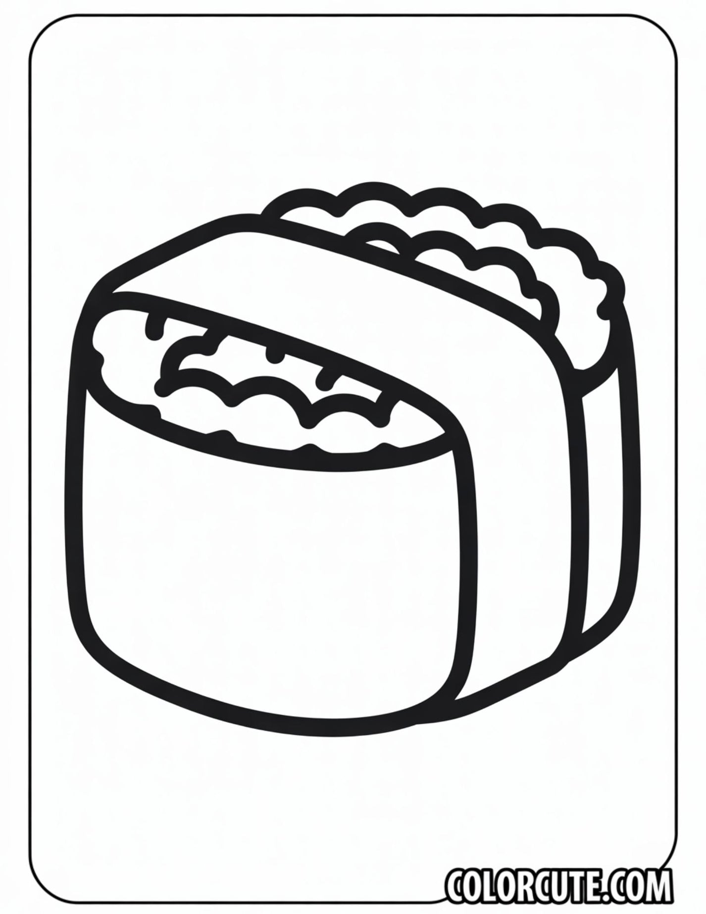 Sushi Coloring Page | Free PDF Printables – Color Cute - Free Coloring ...