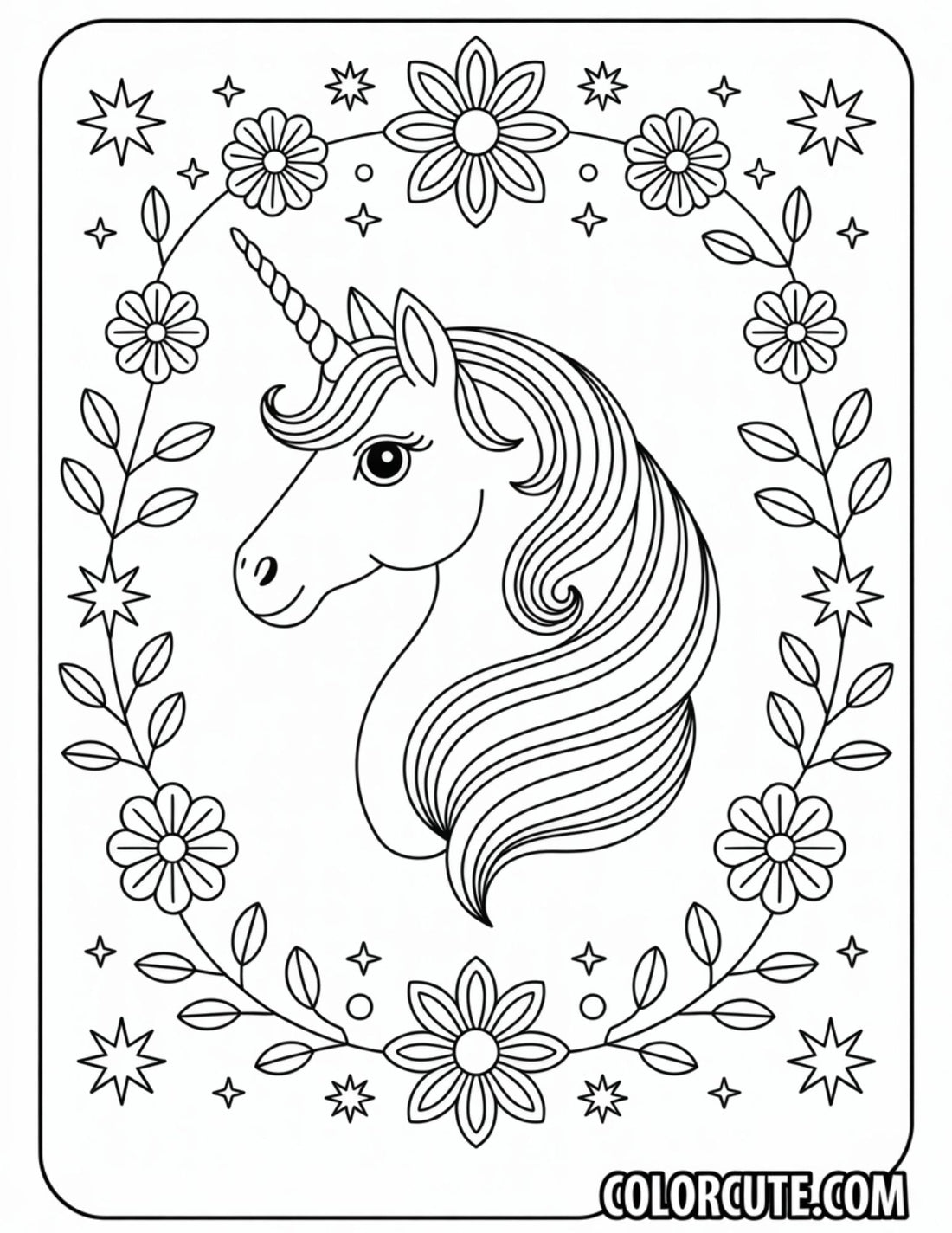 Unicorn Mandala Coloring Pages | Free PDF Printables – Color Cute ...