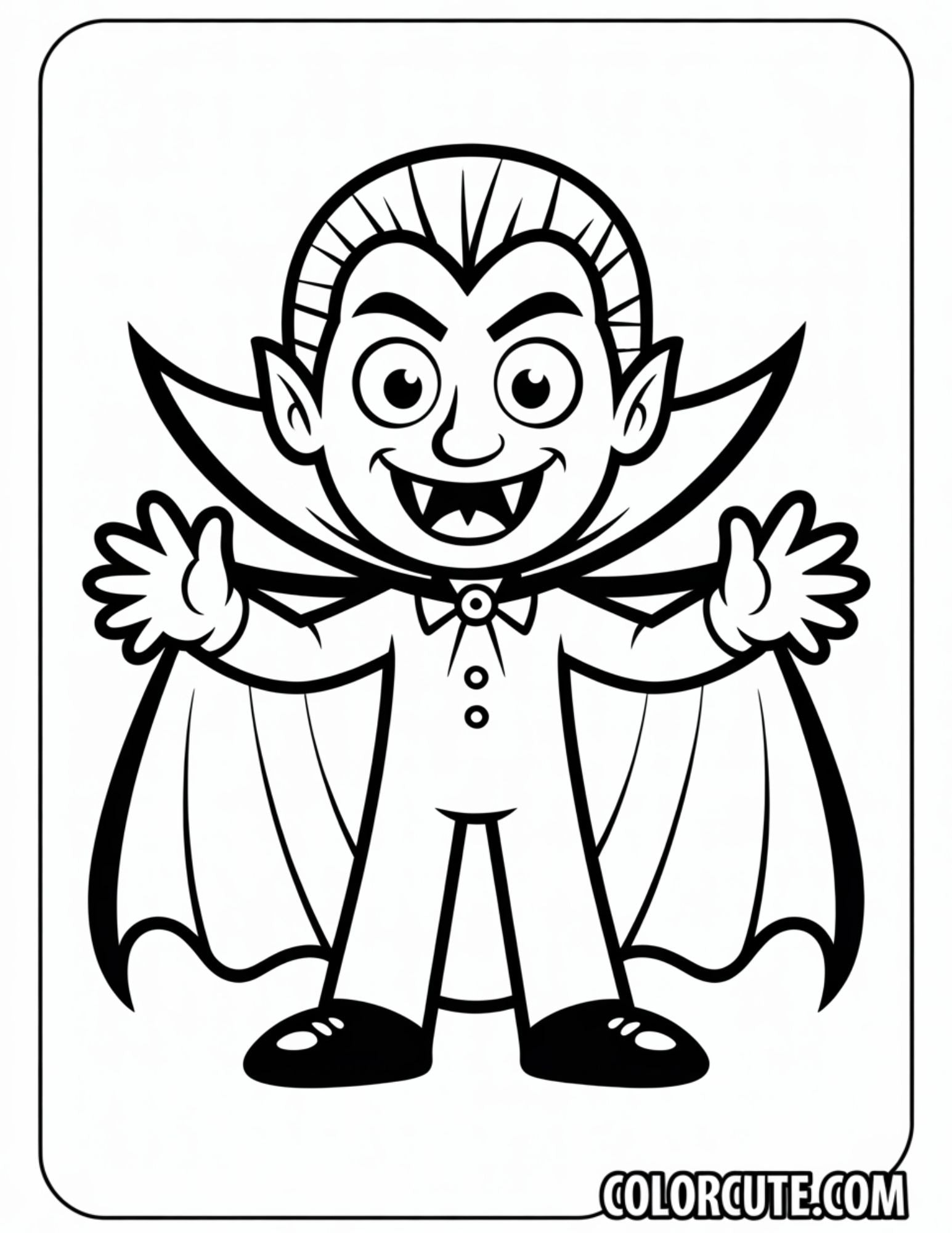 Dracula Halloween Coloring Page | Free PDF Printables – Color Cute ...