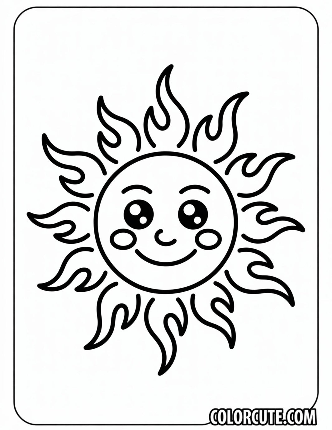 40+ Sun Coloring Pages Free - Summer PDF Downloads – Color Cute - Free ...