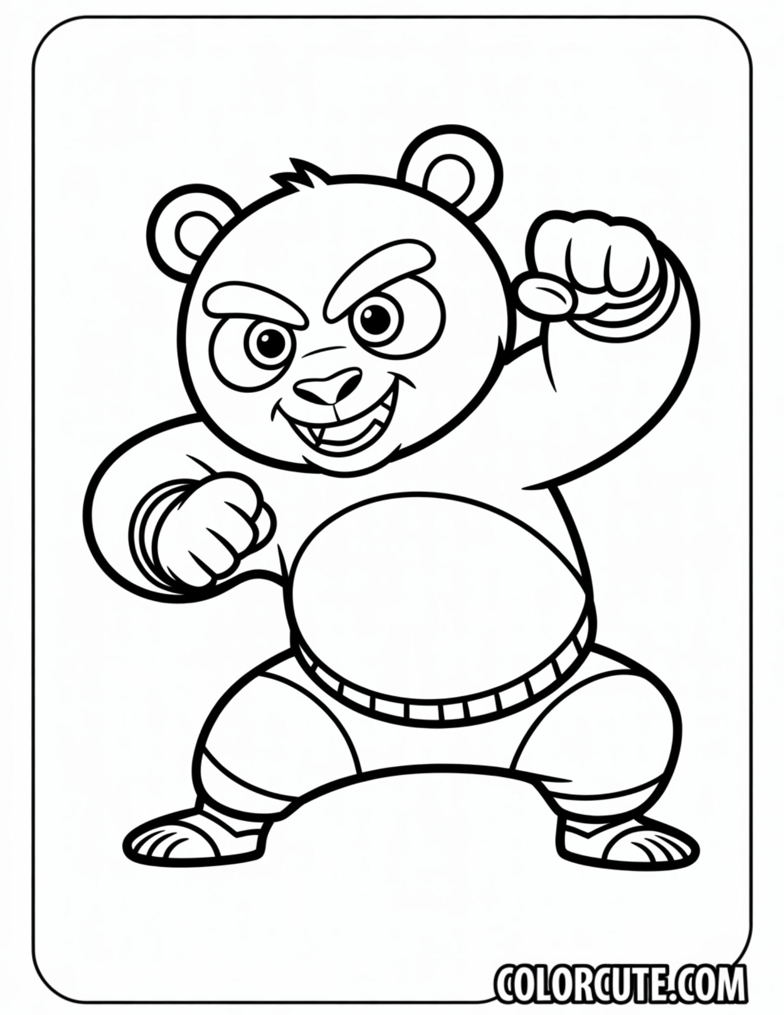 Kung Fu Panda Monkey Coloring Page Free PDF Printables – Color Cute ...