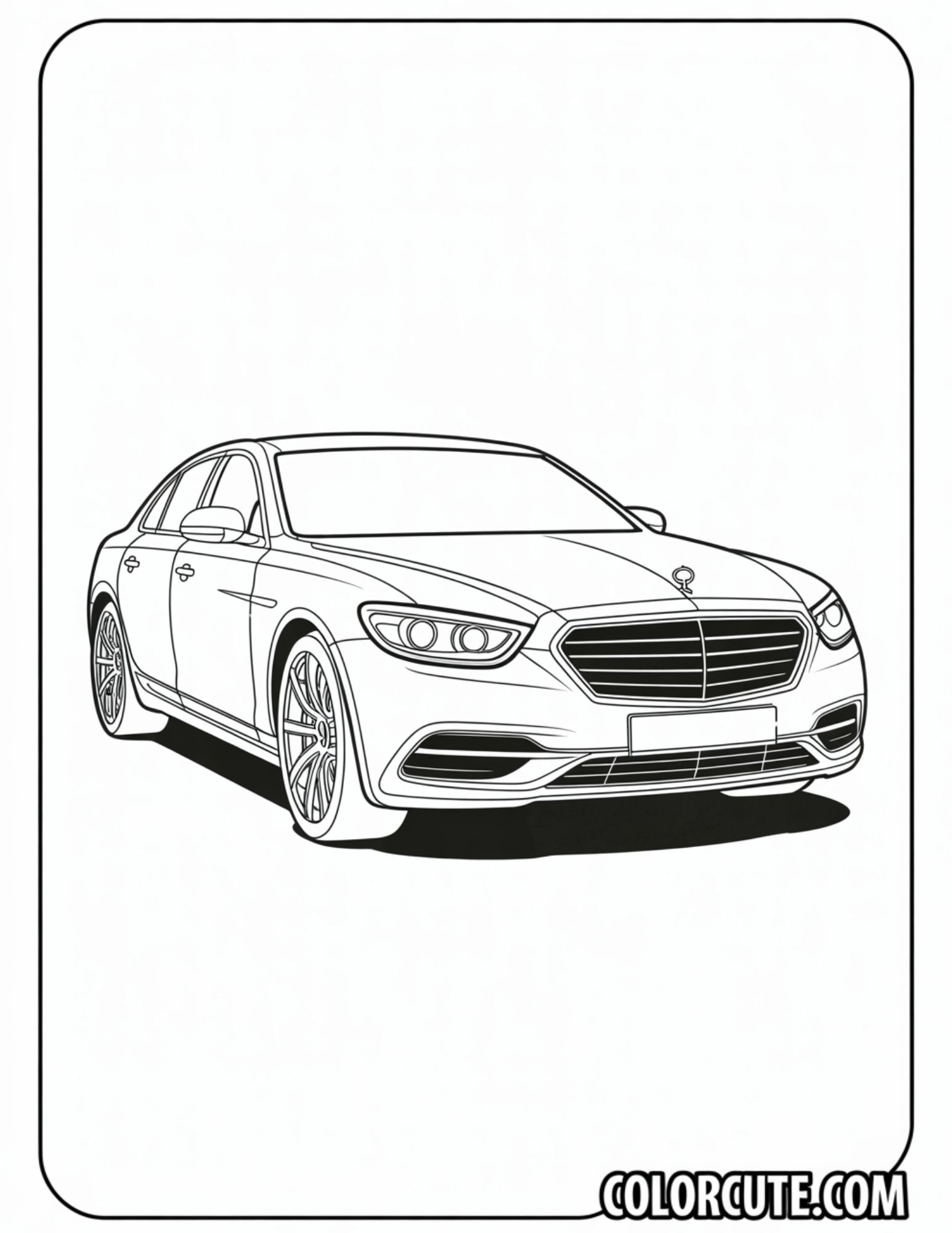 40+ Free Car Coloring Pages For Adults – Luxury, Sports & Classic PDF ...