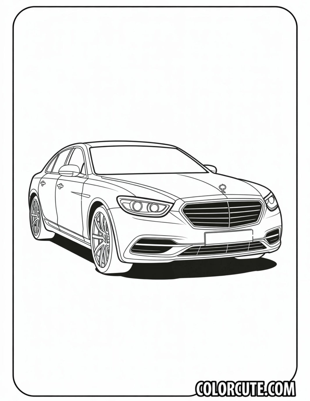 40+ Free Car Coloring Pages For Adults – Luxury, Sports & Classic PDF ...