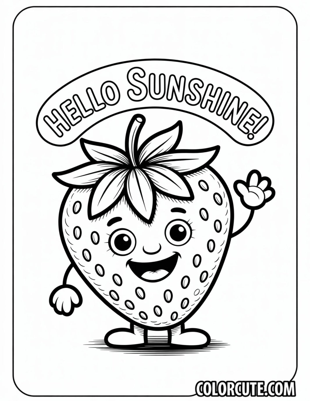 30+ Free Strawberry Coloring Pages - Fruit PDF Printables – Color Cute ...
