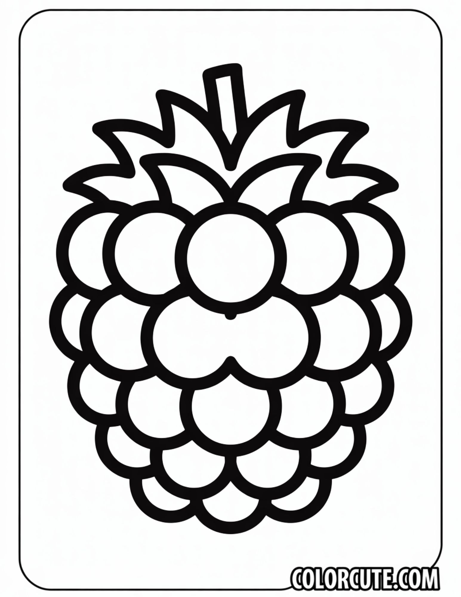 Blackberry Coloring Page | Free PDF Printables – Color Cute - Free ...