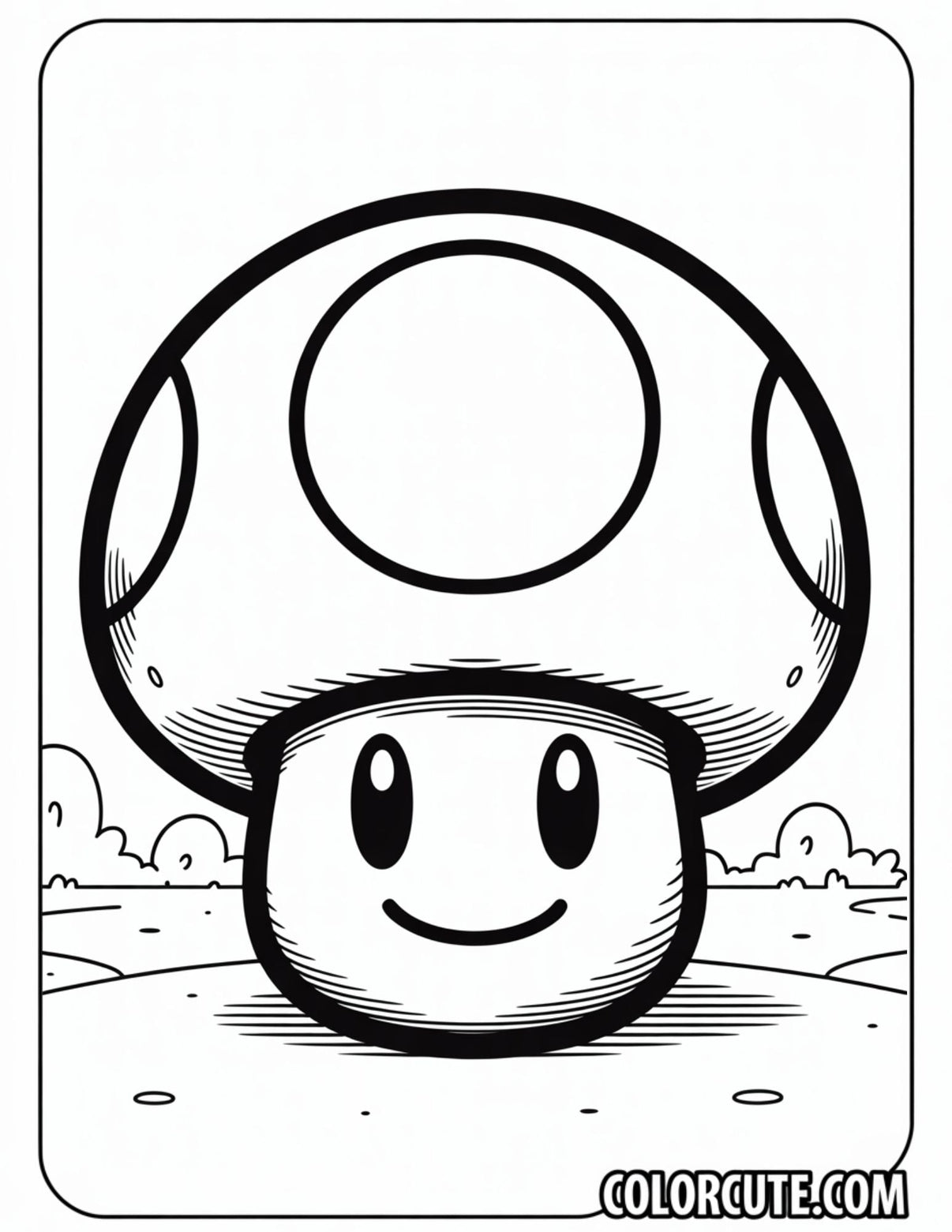 Super Mario Mushroom Coloring Pages | Free PDF Printables – Color Cute ...