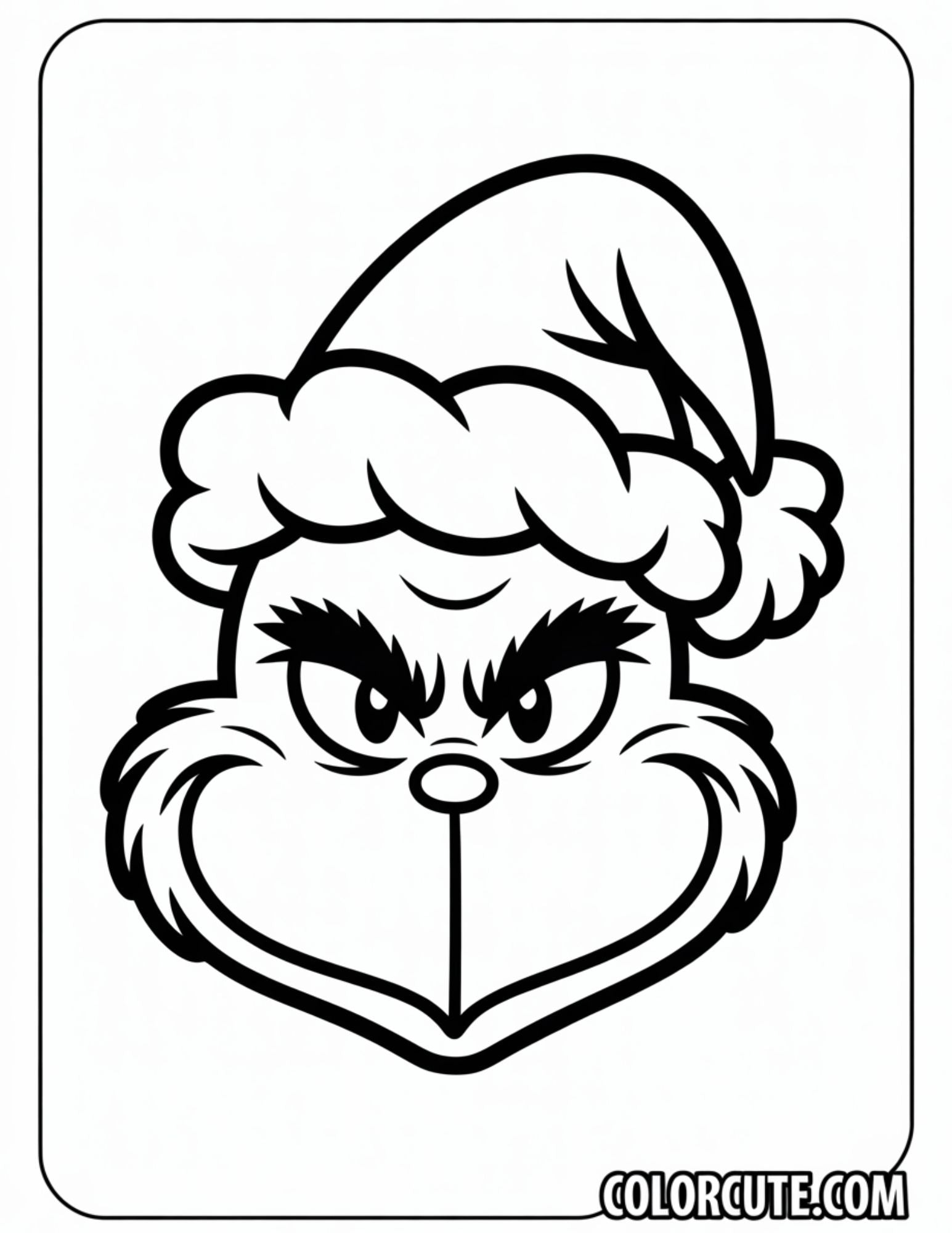Angry Grinch Coloring Page | Free PDF Printables – Color Cute - Free ...