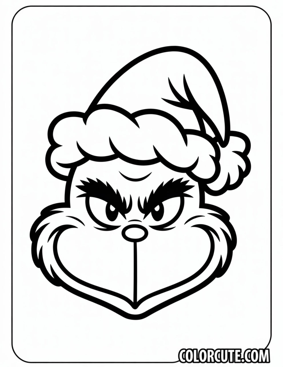 Angry Grinch Coloring Page | Free PDF Printables – Color Cute - Free ...