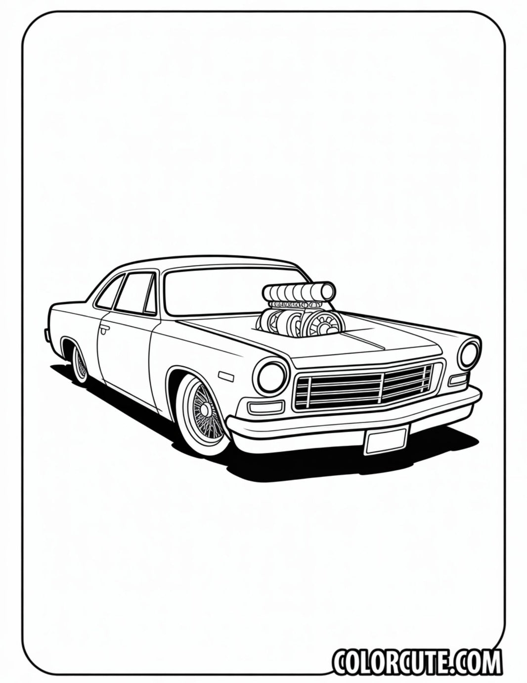 40+ Free Car Coloring Pages For Adults – Luxury, Sports & Classic PDF ...