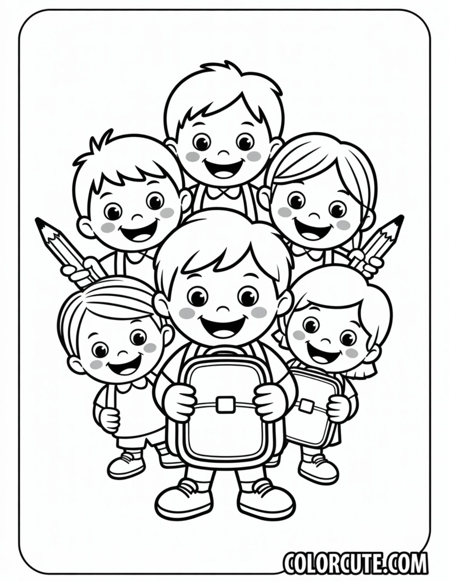 Primary Back to School Coloring Pages | Free PDF Printables – Color ...