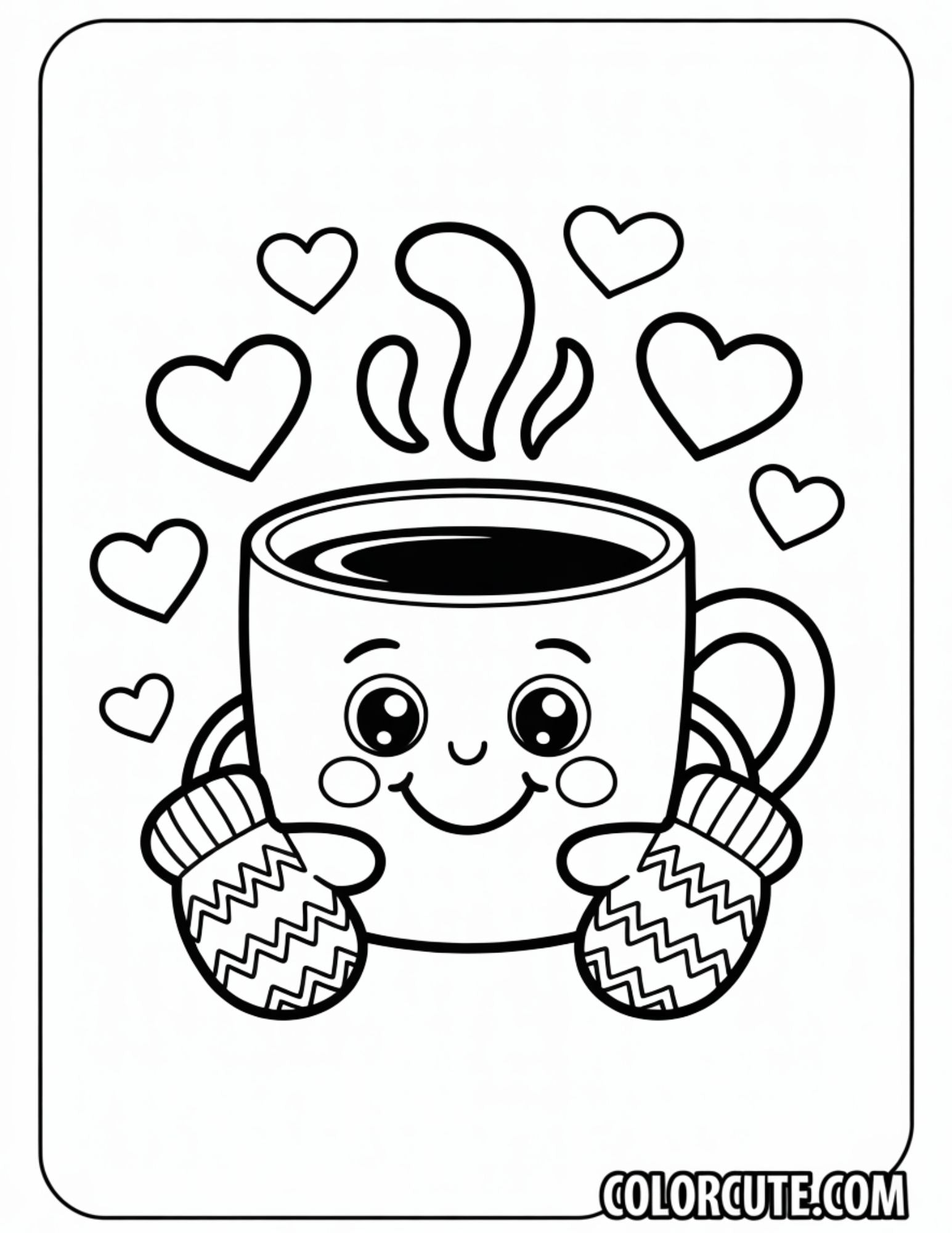 Wonderful Coffee Kawaii Coloring Pages | Free PDF Printables – Color ...