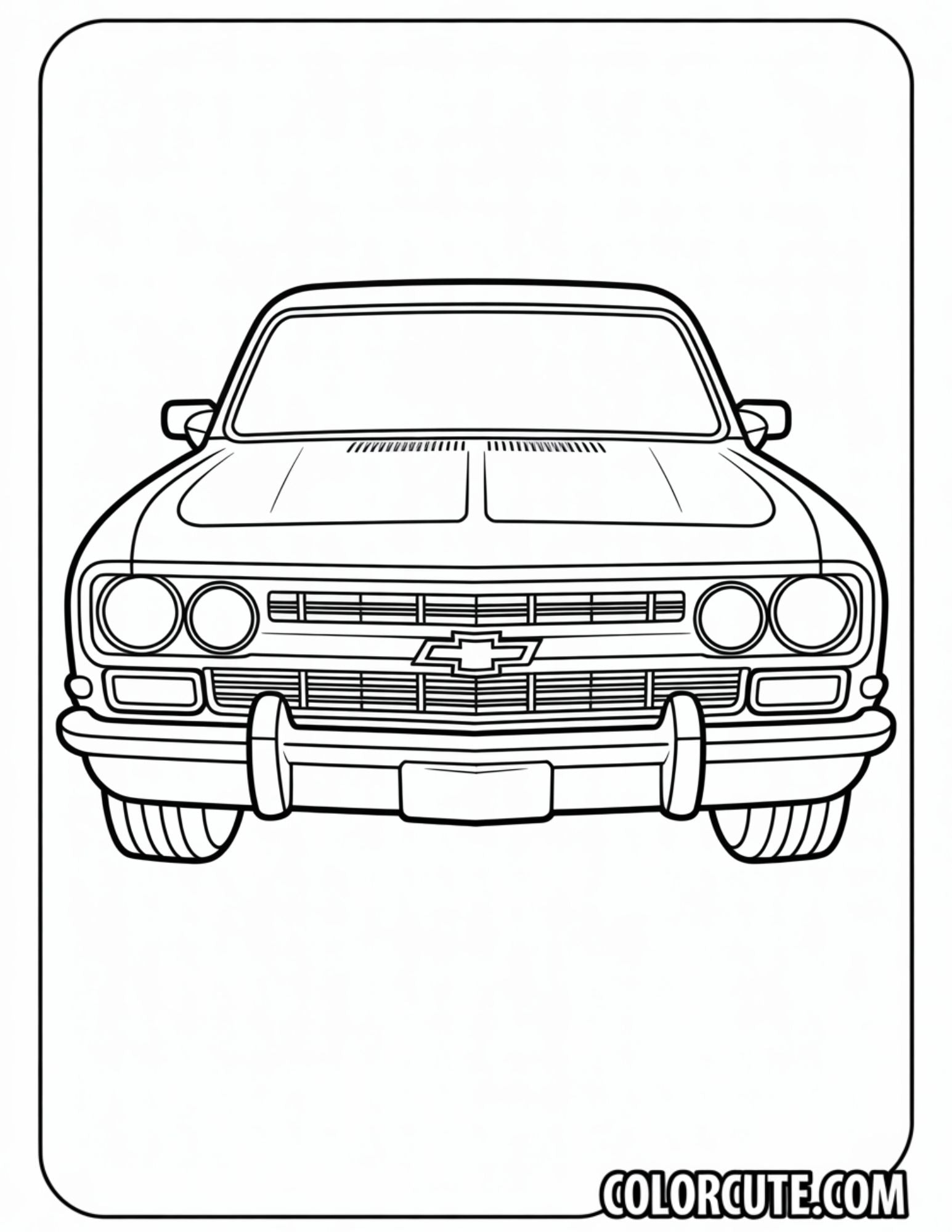 Chevrolet Car Coloring Pages | Free PDF Printables – Color Cute - Free ...