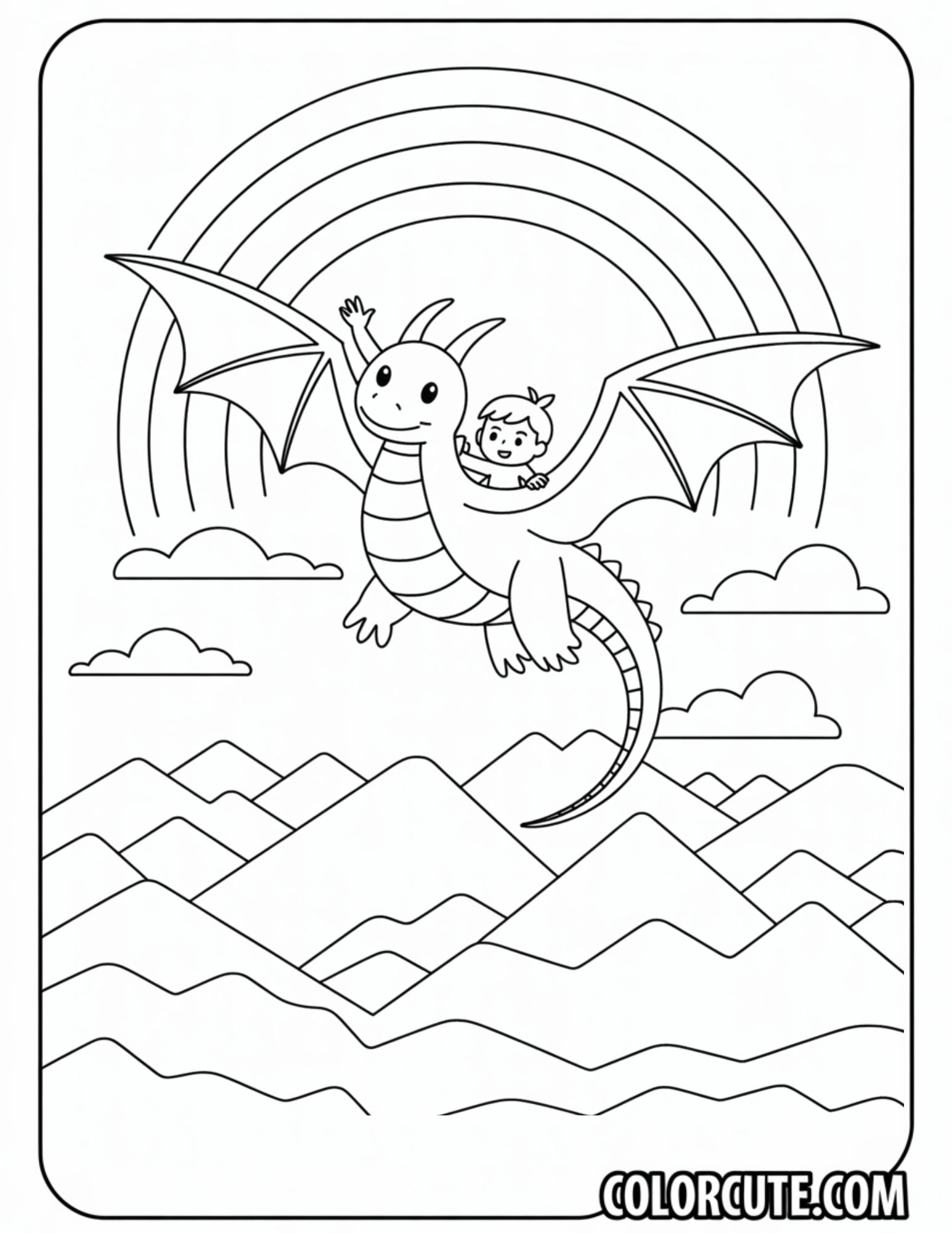 Dragonite Coloring Pages | Free PDF Printables – Color Cute - Free ...