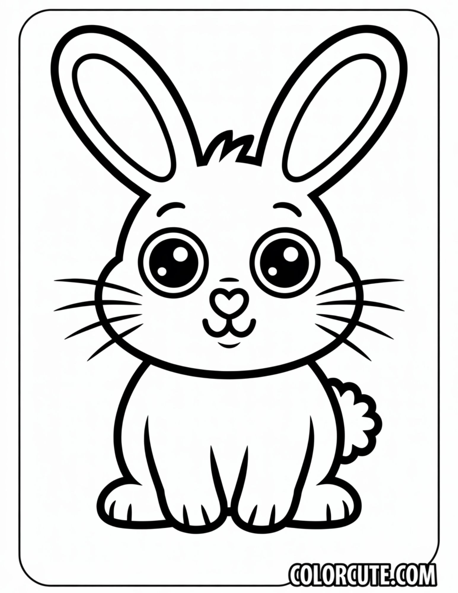 Bunzo Bunny Coloring Page – Free PDF Printables – Color Cute - Free ...