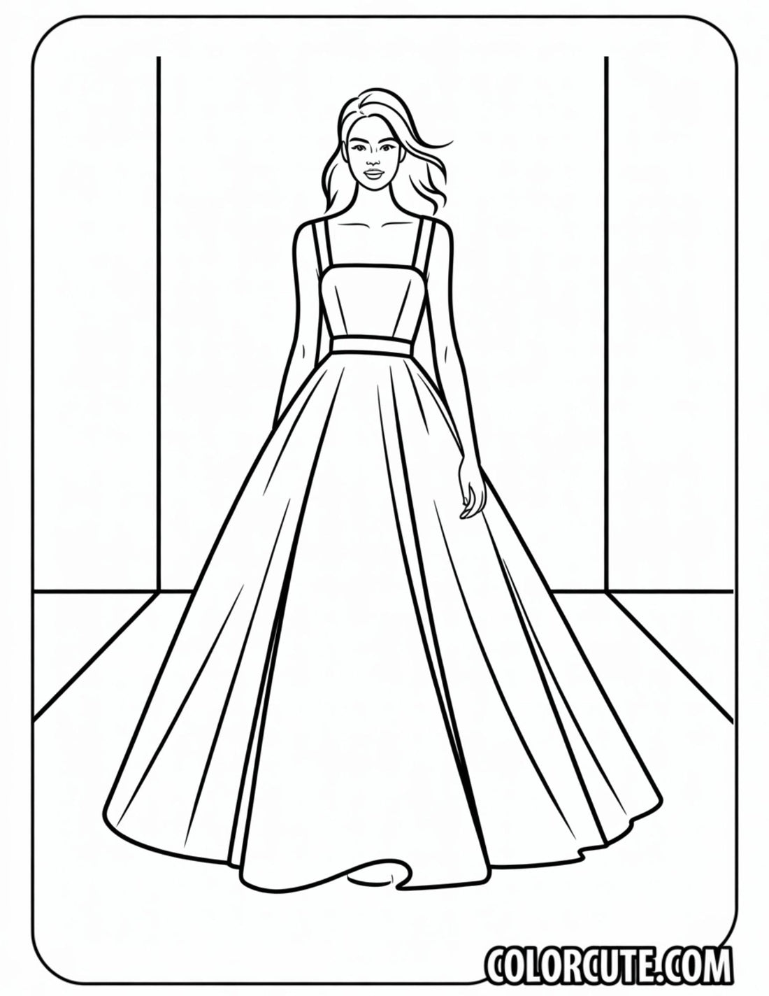 Chic Fashion Girl Coloring Pages | Free PDF Printables – Color Cute ...