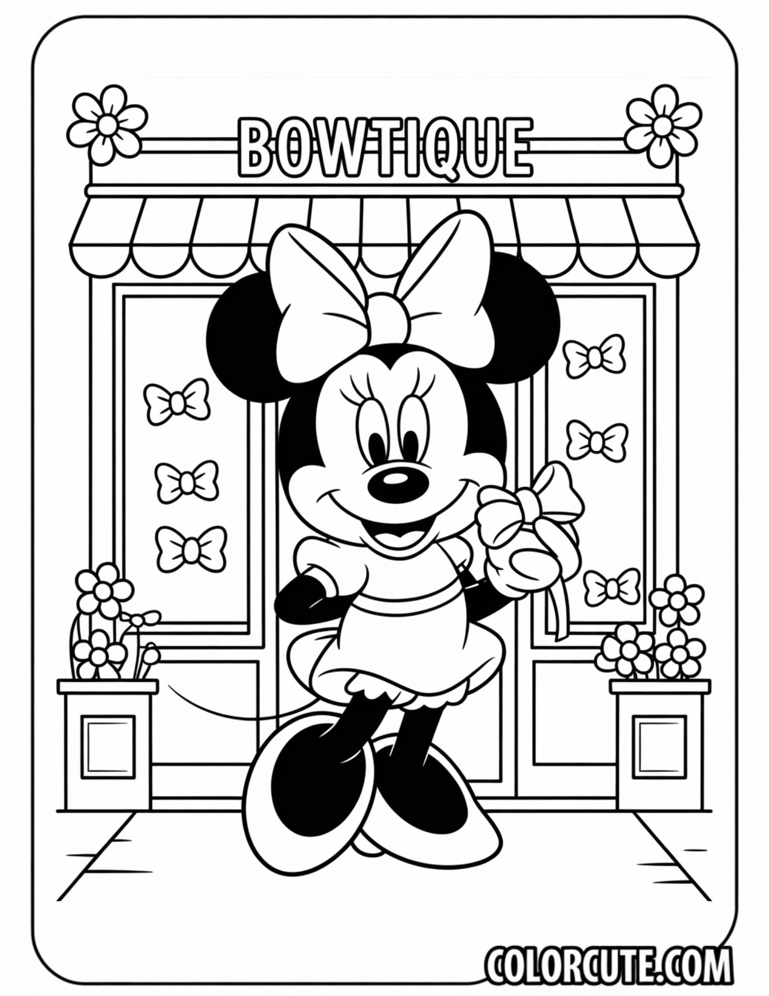 Free Printable Minnie Mouse Coloring Pages PDF