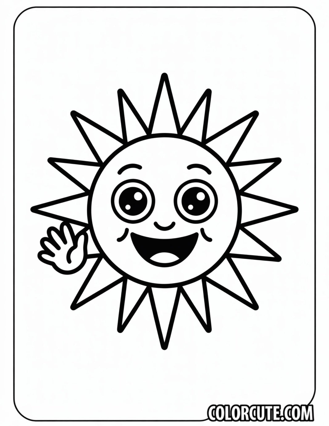 40+ Sun Coloring Pages Free - Summer PDF Downloads – Color Cute - Free ...